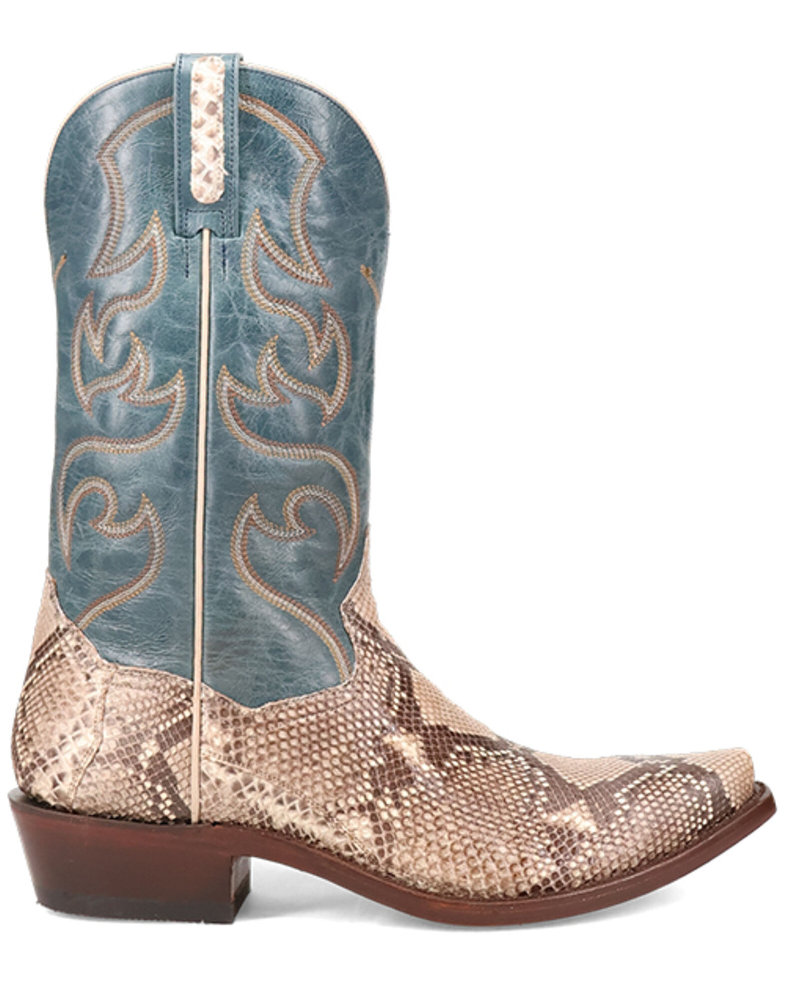 Dan Post Men's Exotic Python Western Boots - Snip Toe, Natural