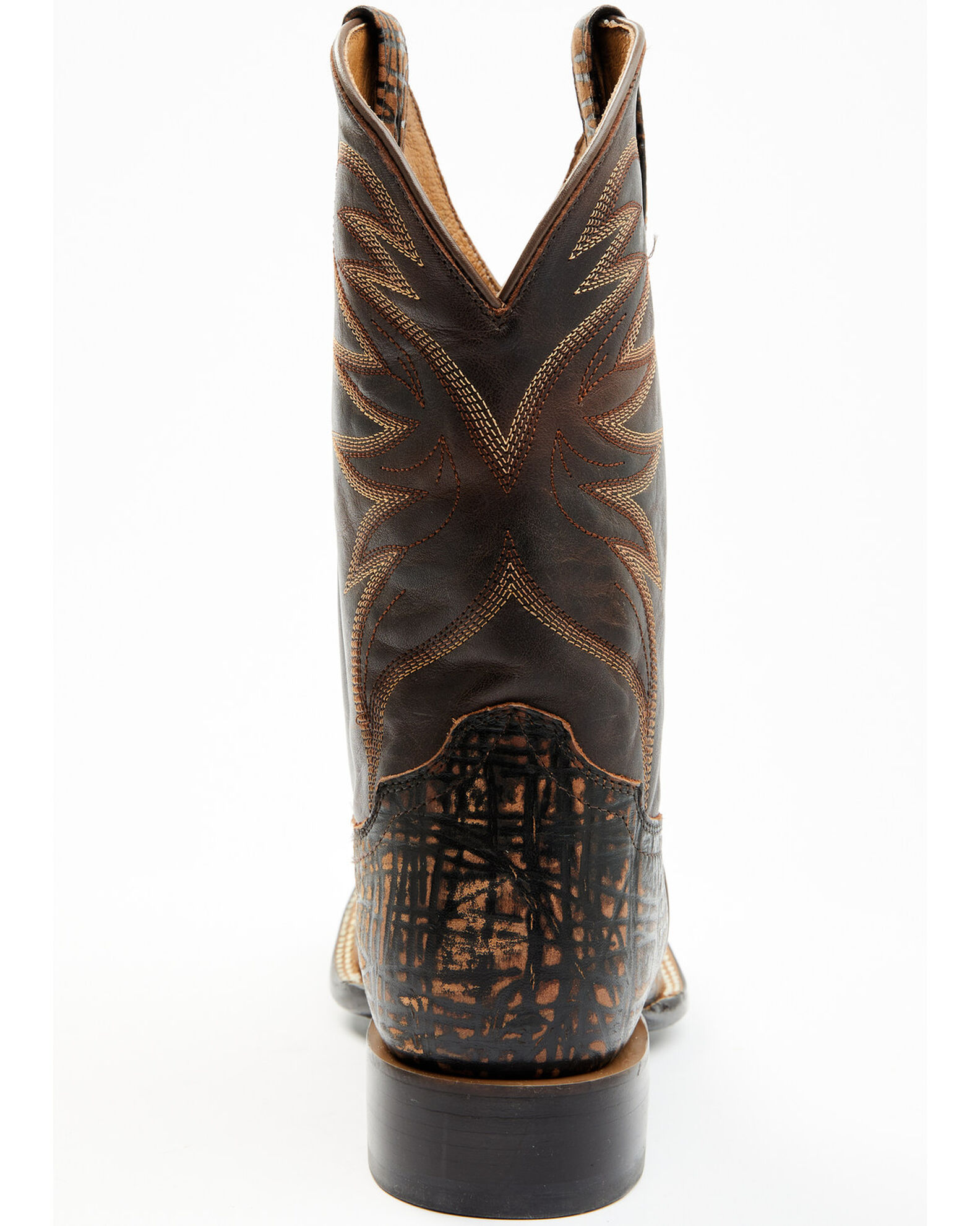Cody James Mens Mcbride Western Boots Broad Square Toe Cognac