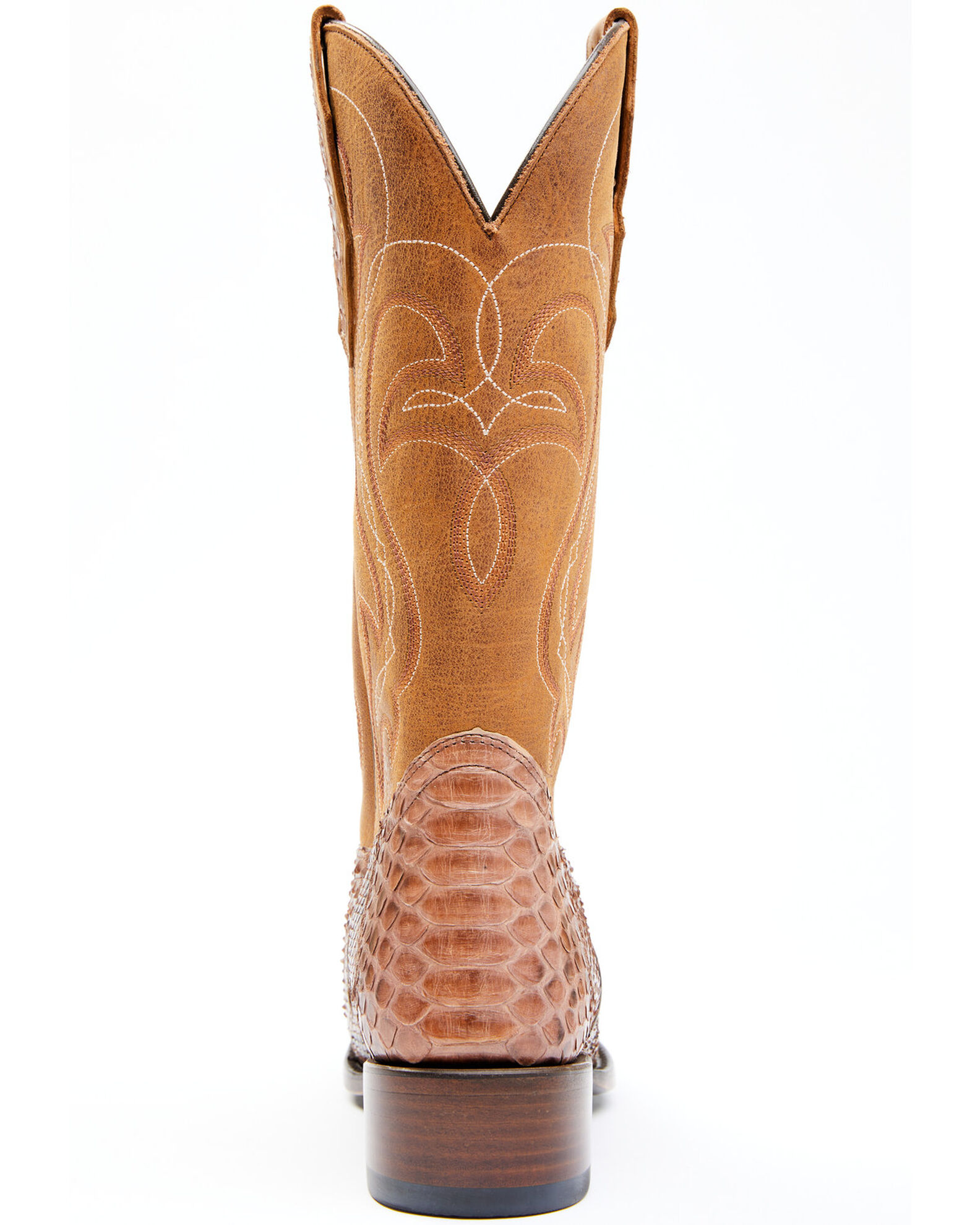 Shyanne Women's Geneva Exotic Snake Skin Western Boots - Square Toe, Tan