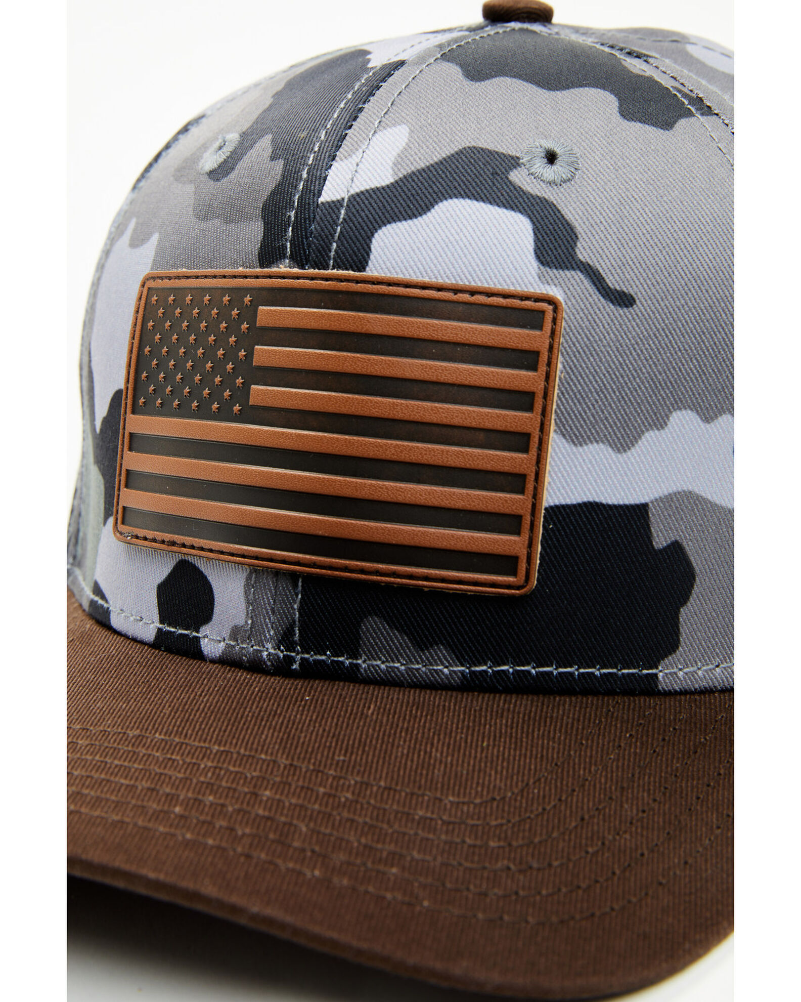 Cody James Boys' Hayes Camo Flag Patch Ball Cap, Charcoal