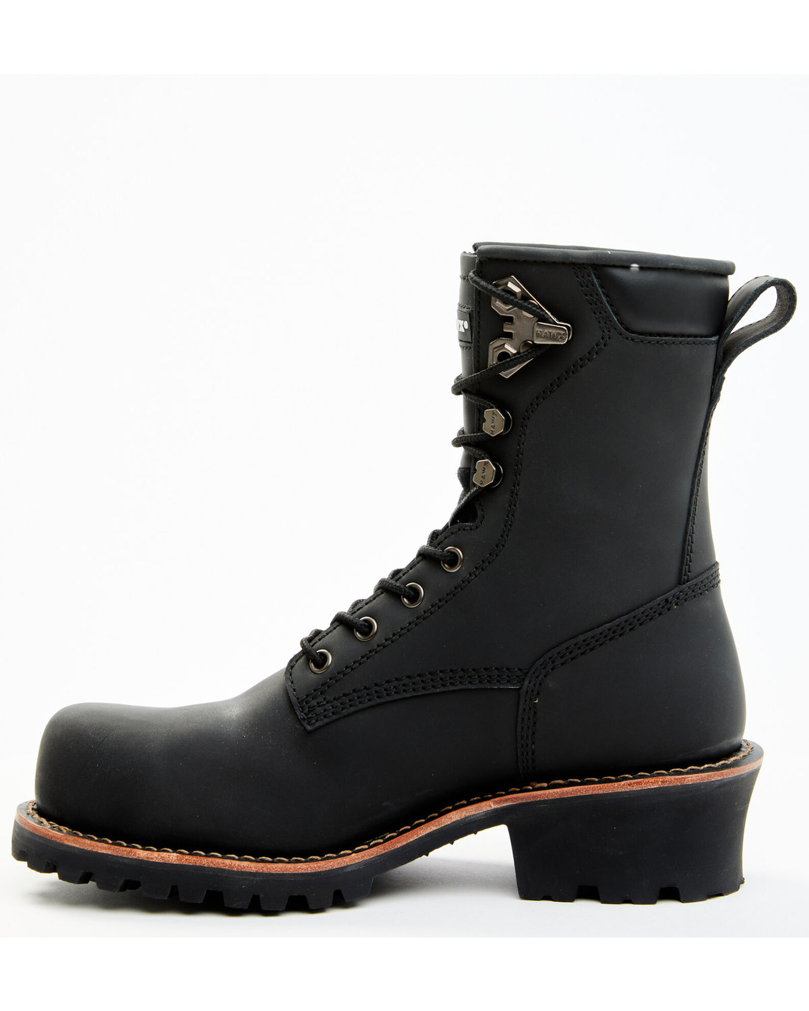 Hawx Mens 8 Logger Work Boots Composite Toe Black