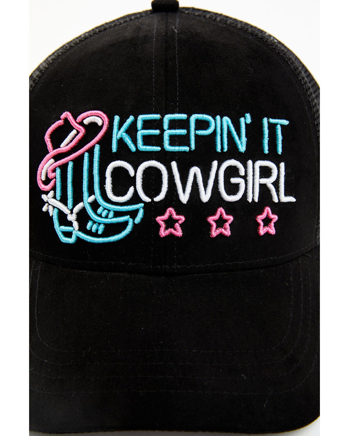 Idyllwind Women's Keepin' It Cowgirl Neon Baseball Cap, Black