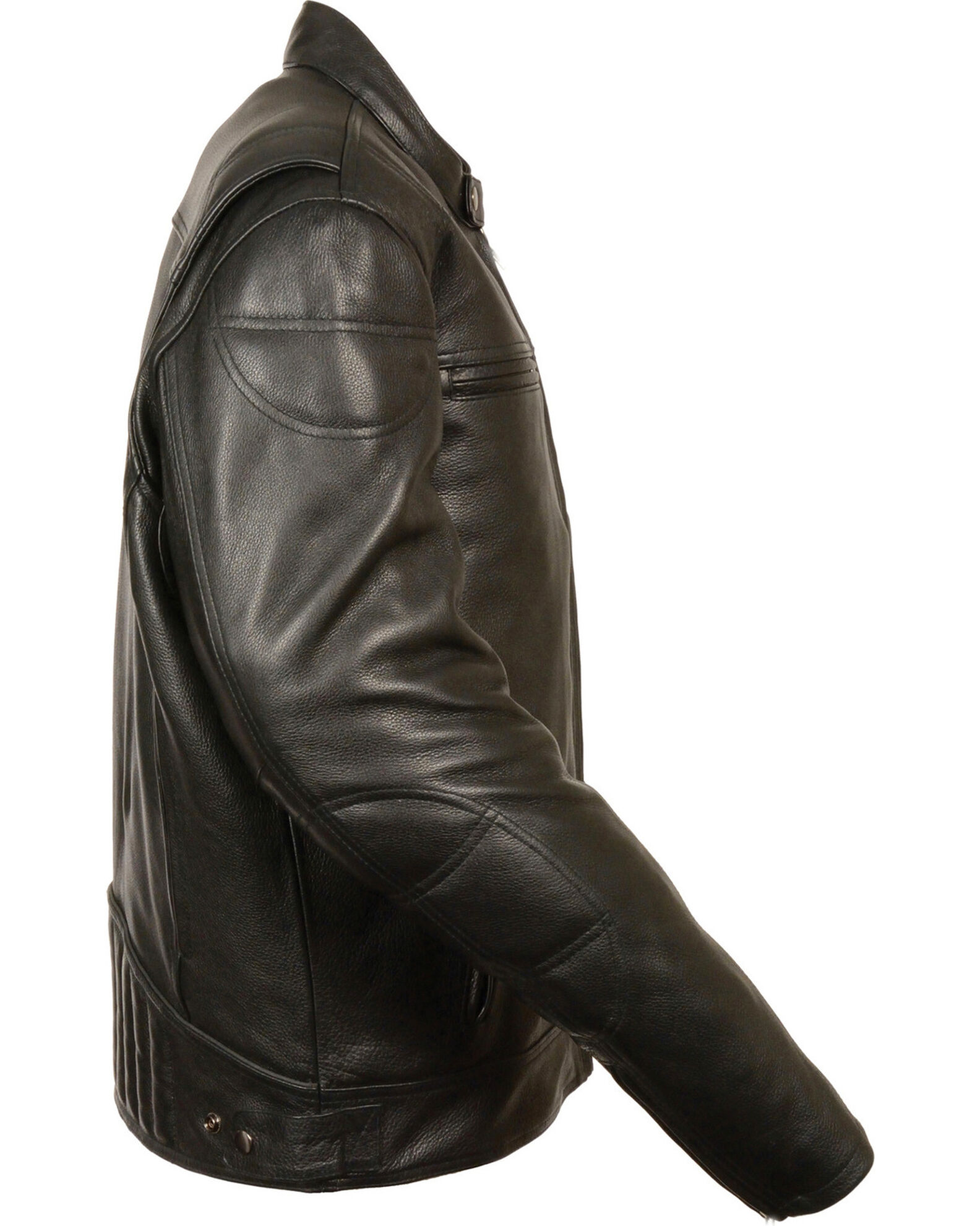 Milwaukee Leather Men's Black Longer Body Vented Jacket - Big 3X, Black