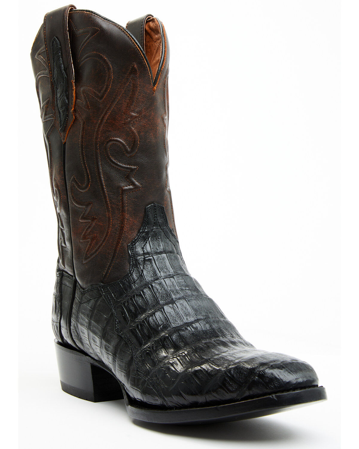 Dan Post Men's Exotic Caiman 12" Western Boots - Round Toe, Black