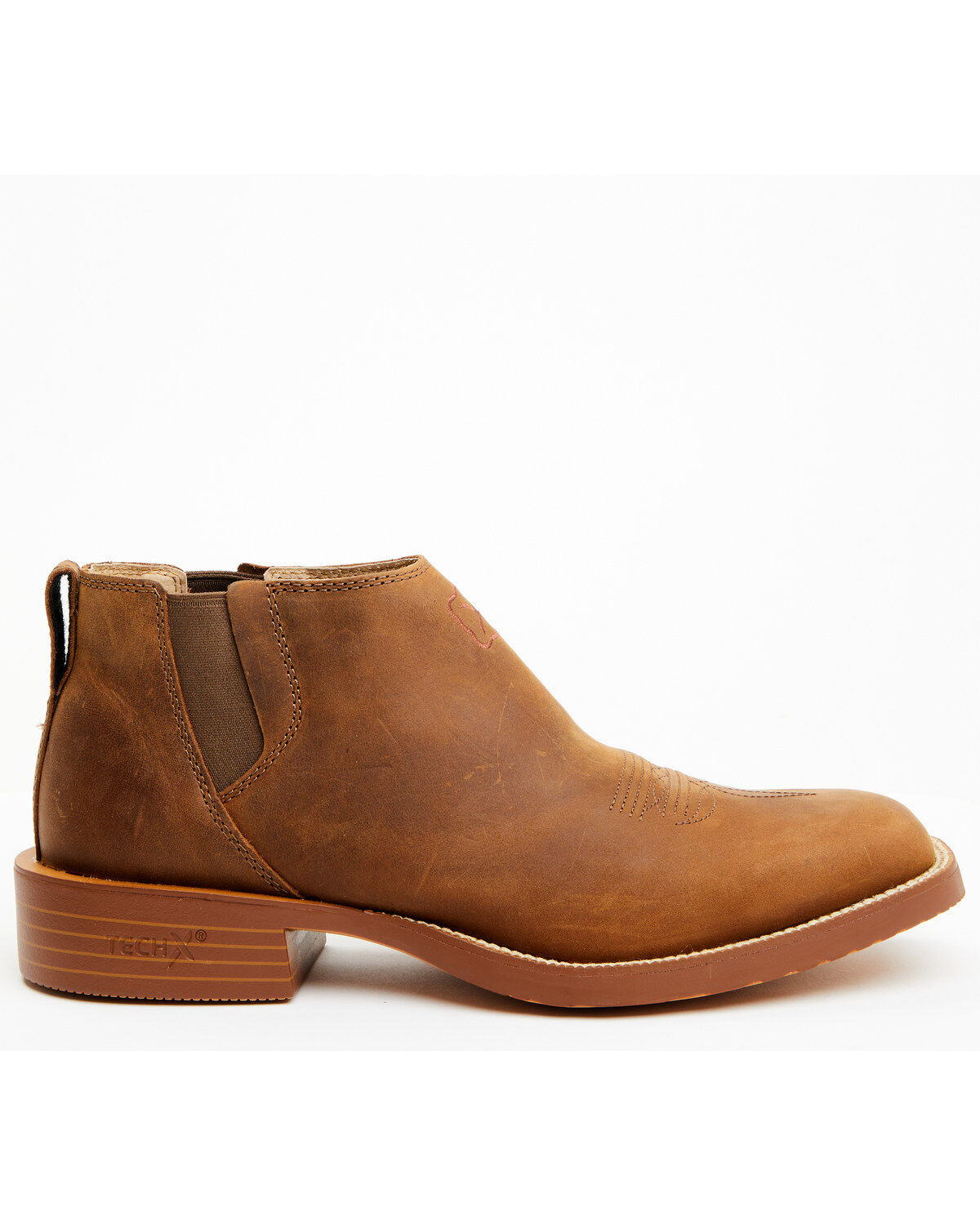 Twisted X Men's 4" Tech X™ Chelsea Boots - Broad Square Toe, Rust Copper