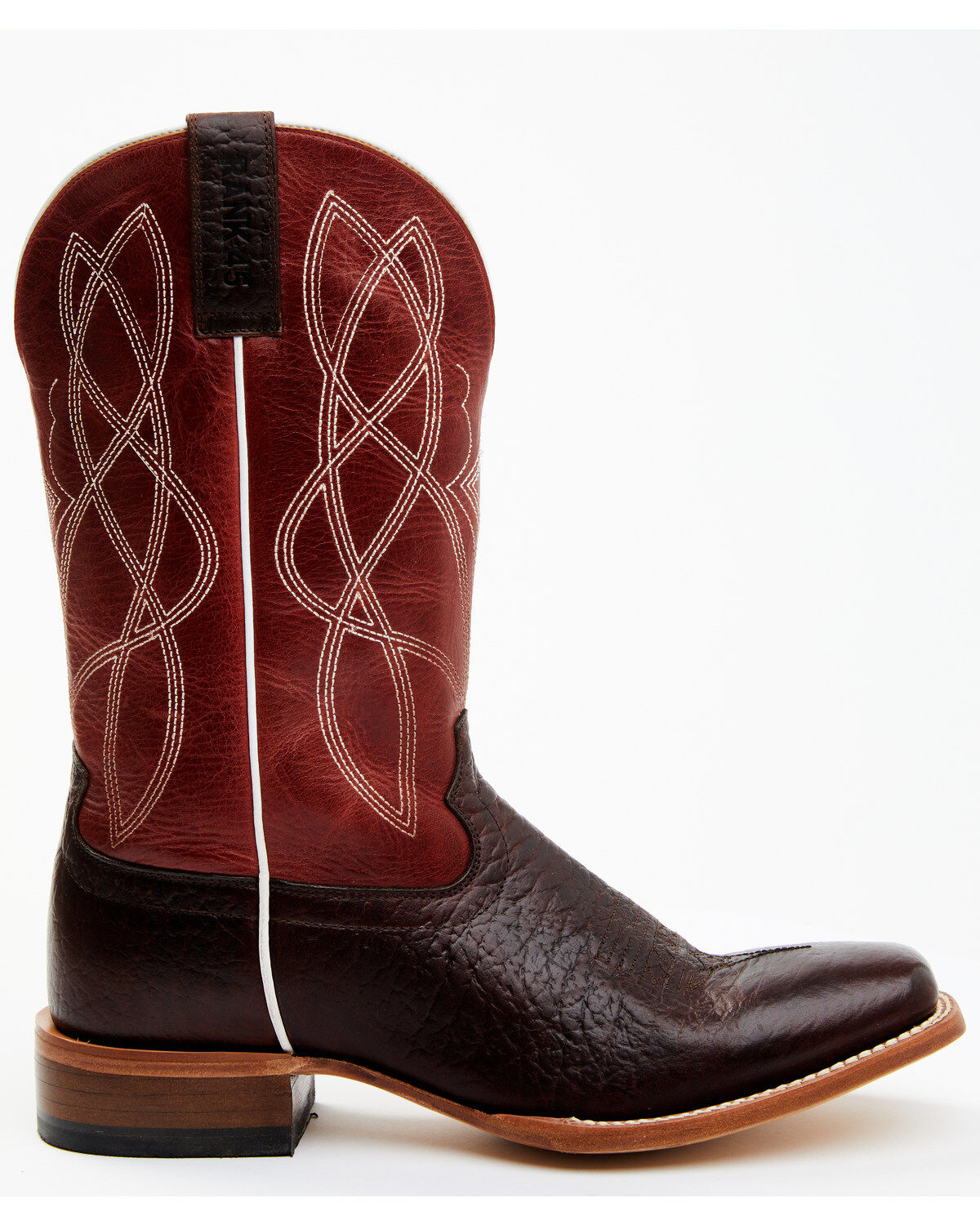 RANK 45® Men's Deuce Western Boots - Broad Square Toe, Red/brown