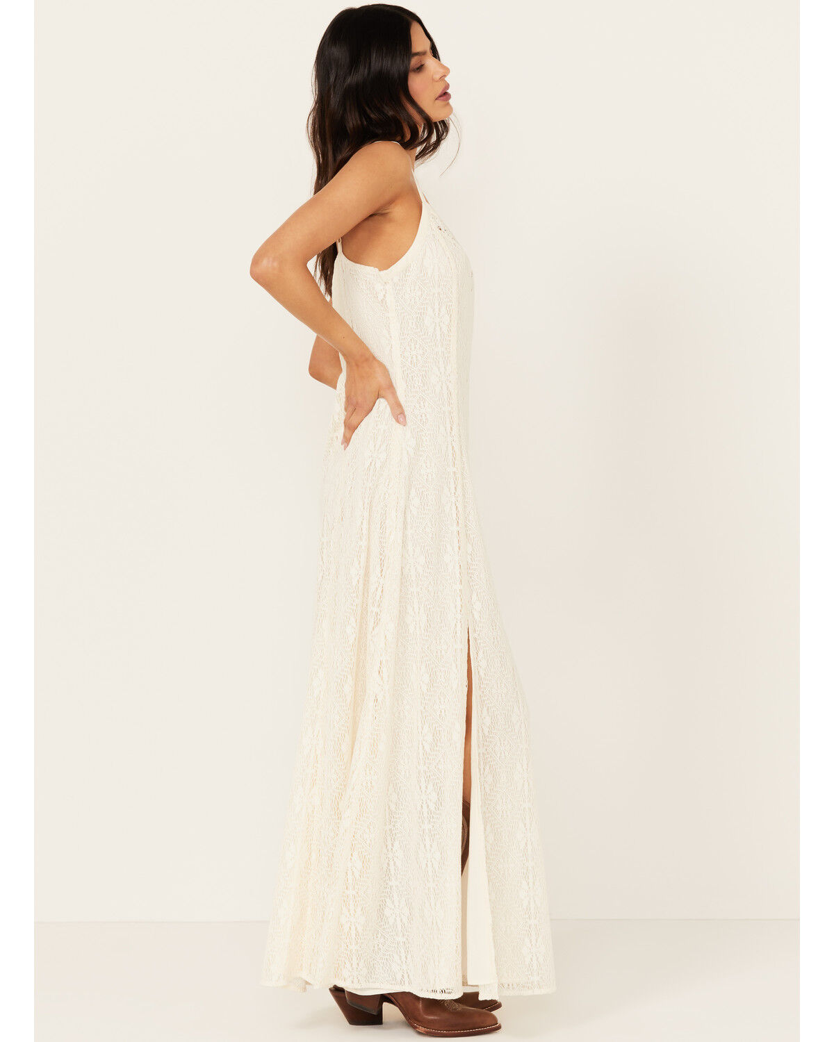 Idyllwind Women's Wyn Maxi Lace Slip Dress, Ivory