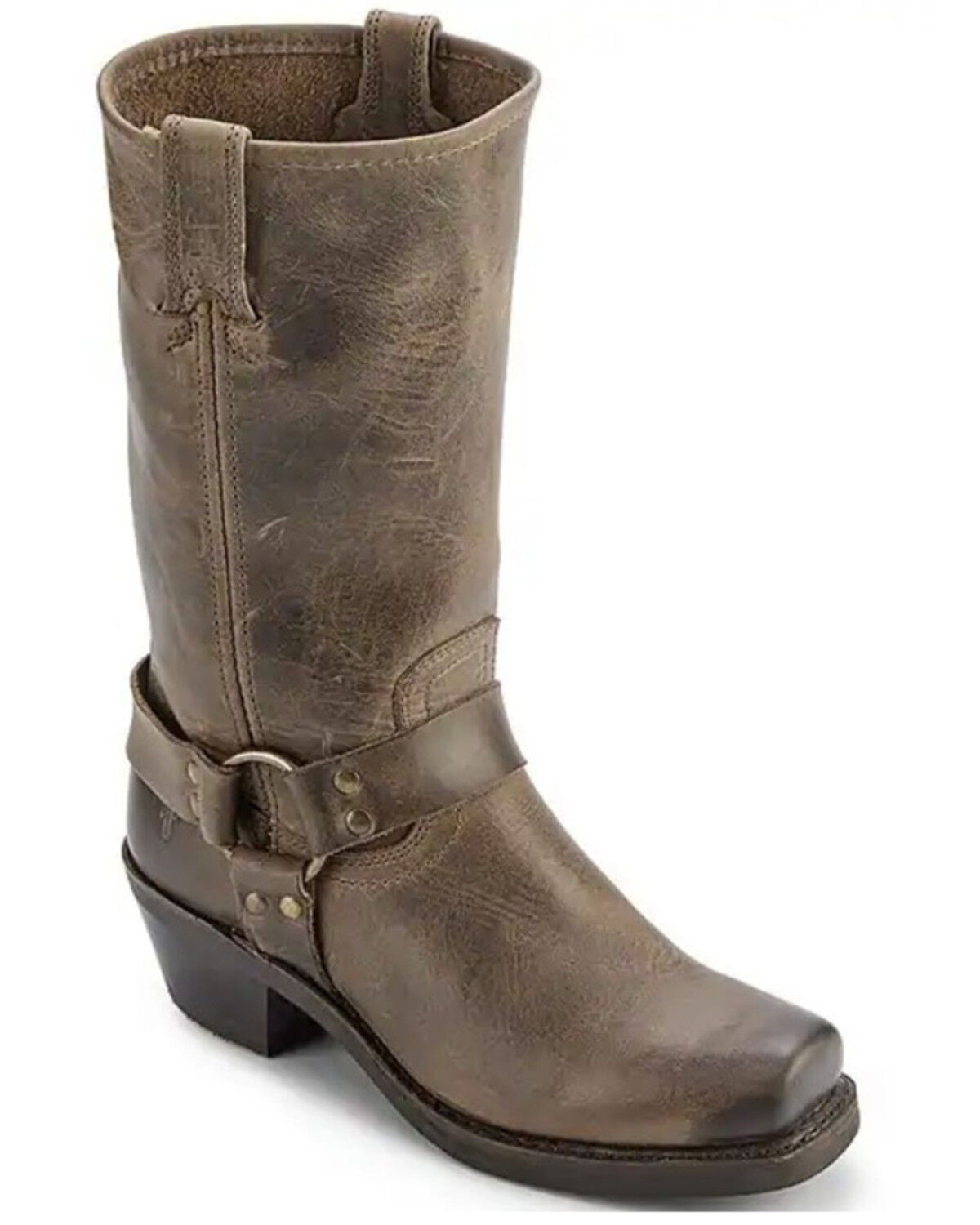 Image #1 - Frye Women's Harness Oiled Western Boots - Broad Square Toe ...