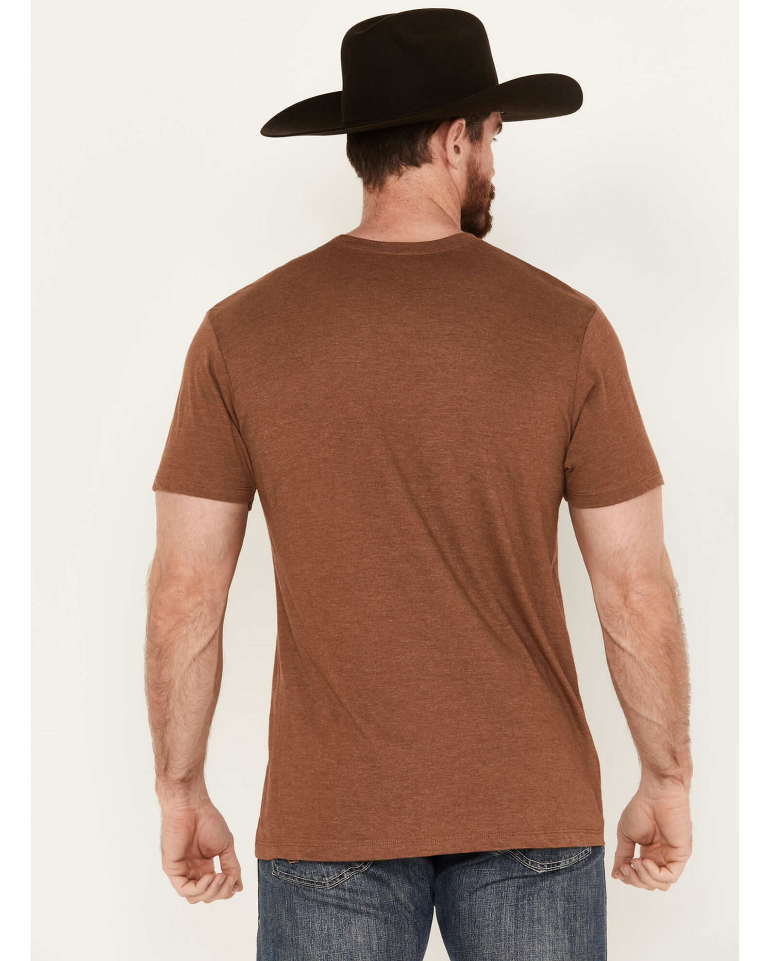 RANK 45® Men's Bull Shield Short Sleeve Graphic T-Shirt, Tan