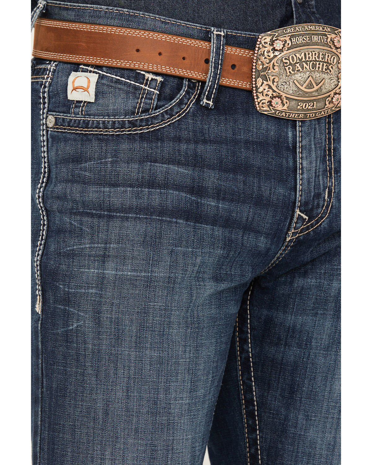 Cinch Men's Ian Dark Wash Slim Bootcut Performance Stretch Denim Jeans,