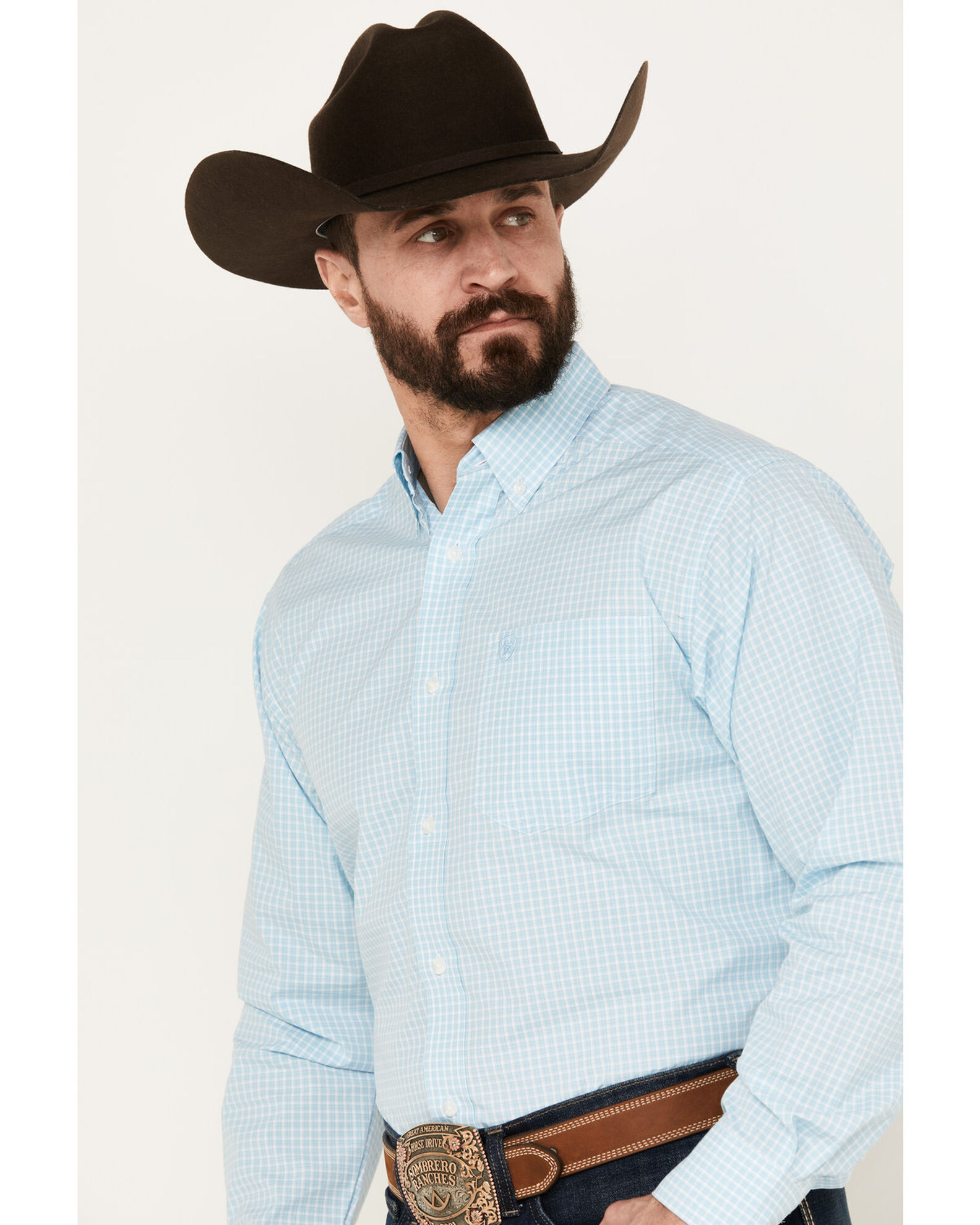 Ariat Men's Pro Series Norton Classic Fit Long Sleeve Button-Down Shirt ...