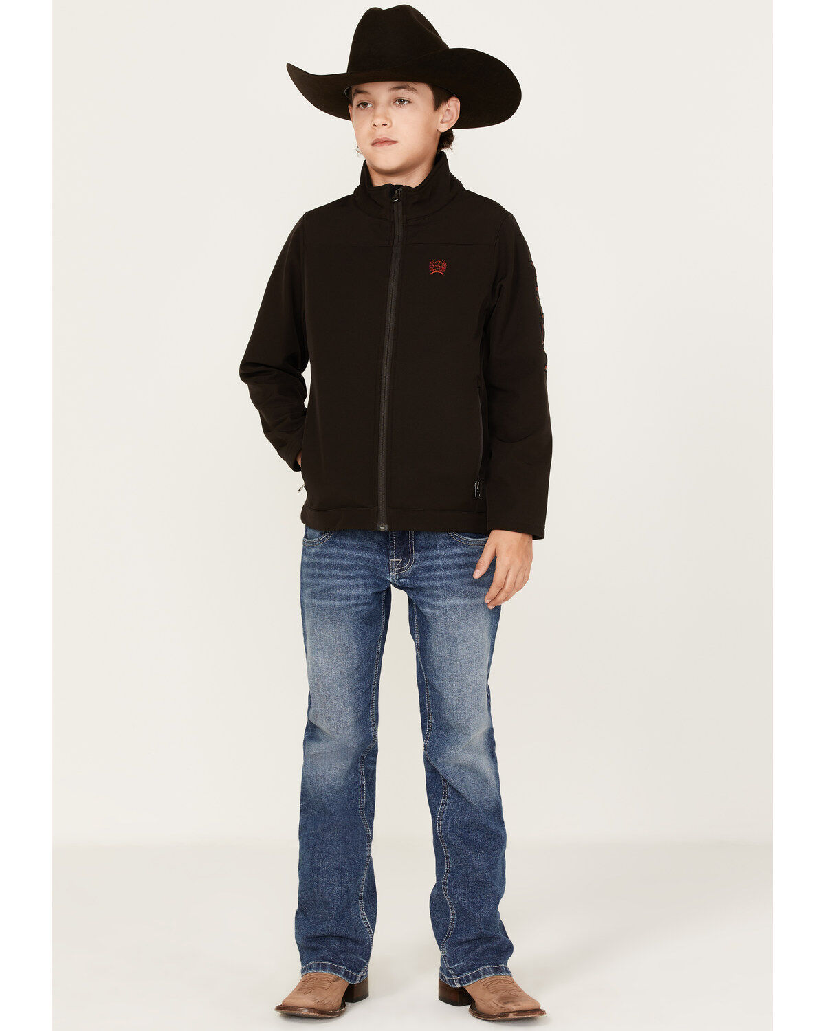 Cinch Boys' Logo Bonded Softshell Jacket | Boot Barn