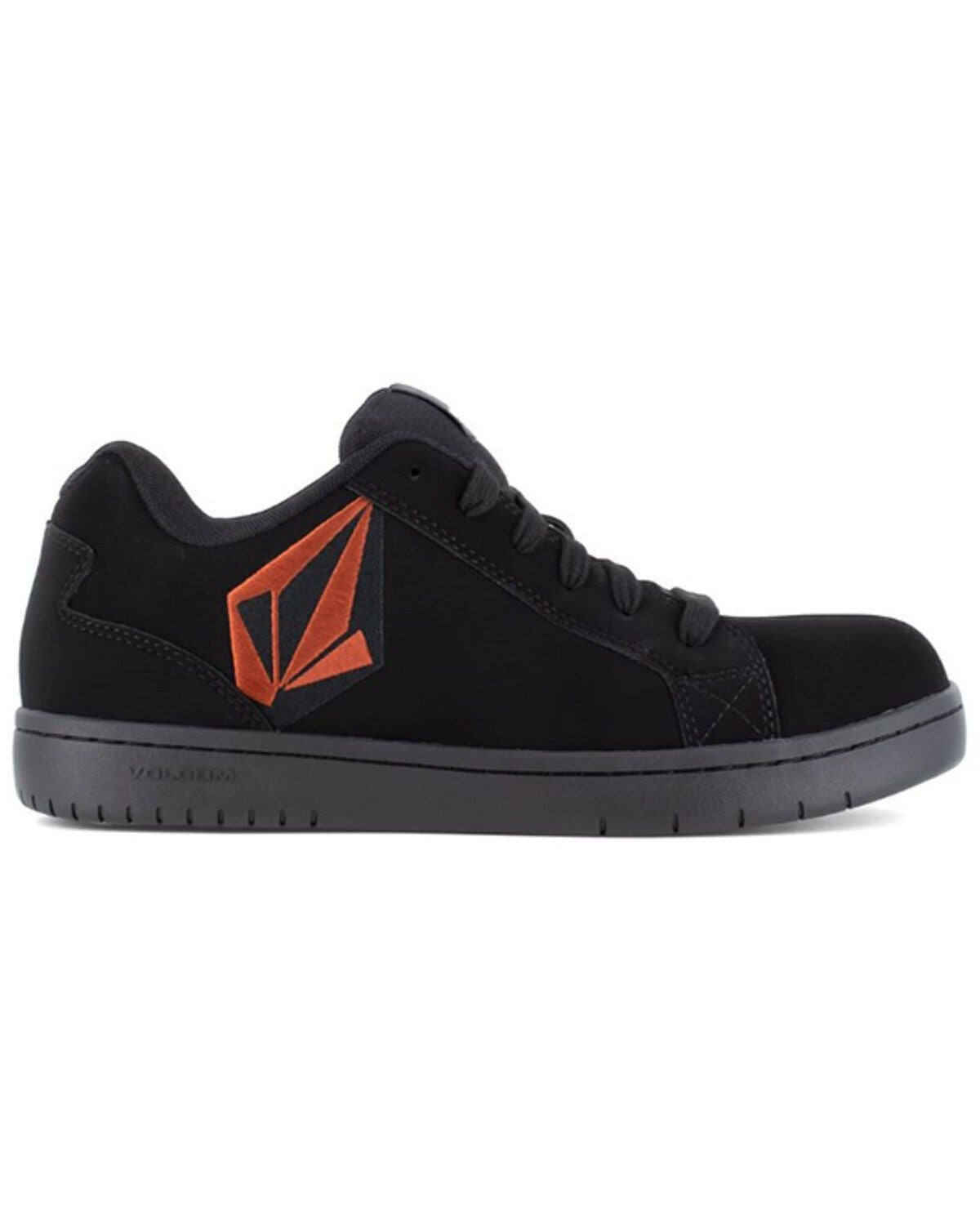 Volcom Men's Skate Inspired Work Shoes - Composite Toe, Black