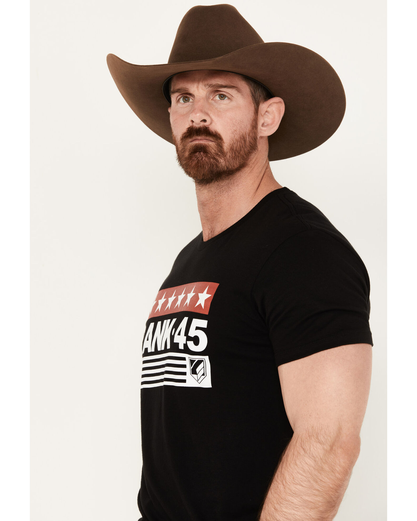 RANK 45® Men's Star Logo Short Sleeve Graphic T-Shirt, Black