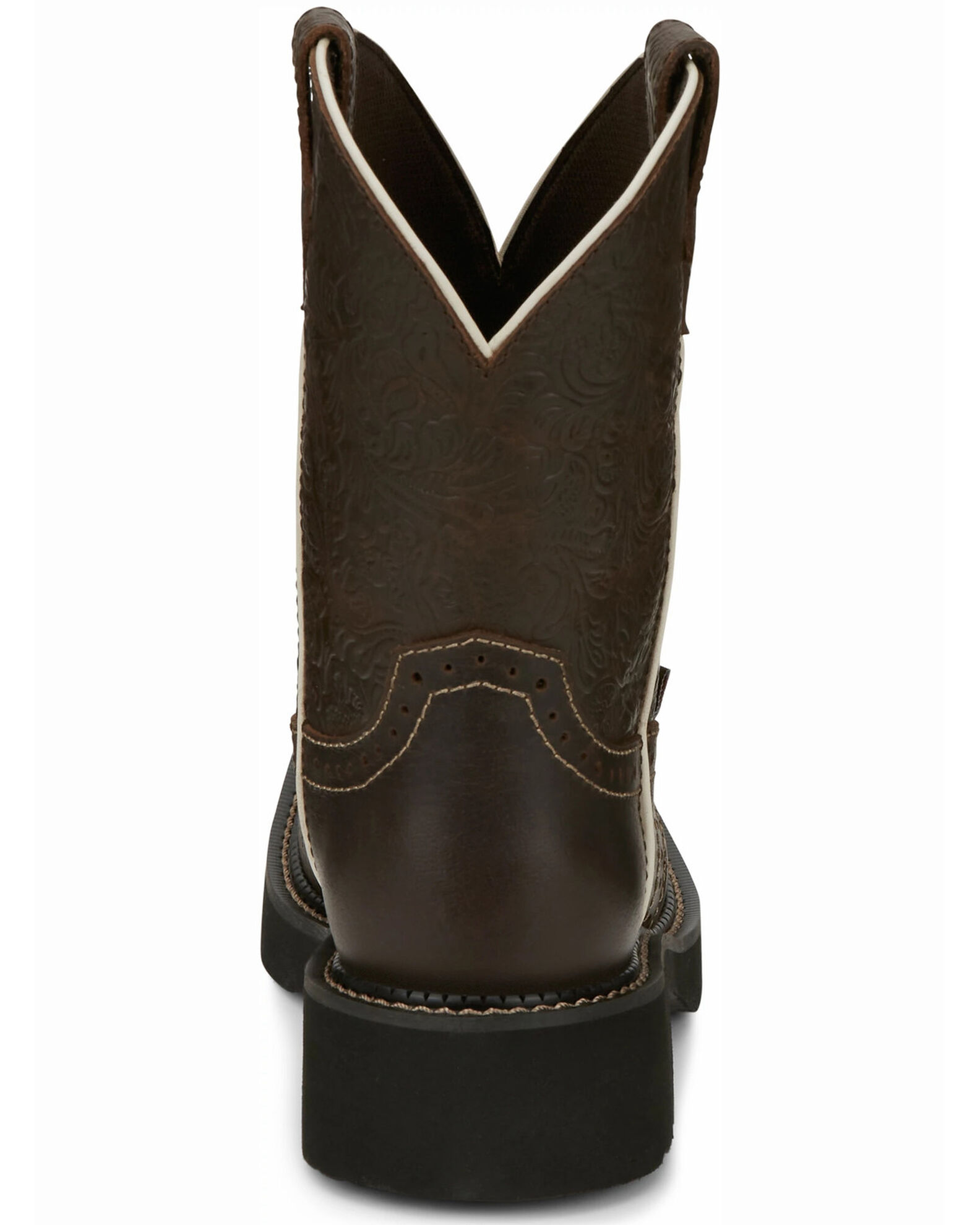 Justin Womens Mandra Brown Western Boots Square Toe Dark Brown