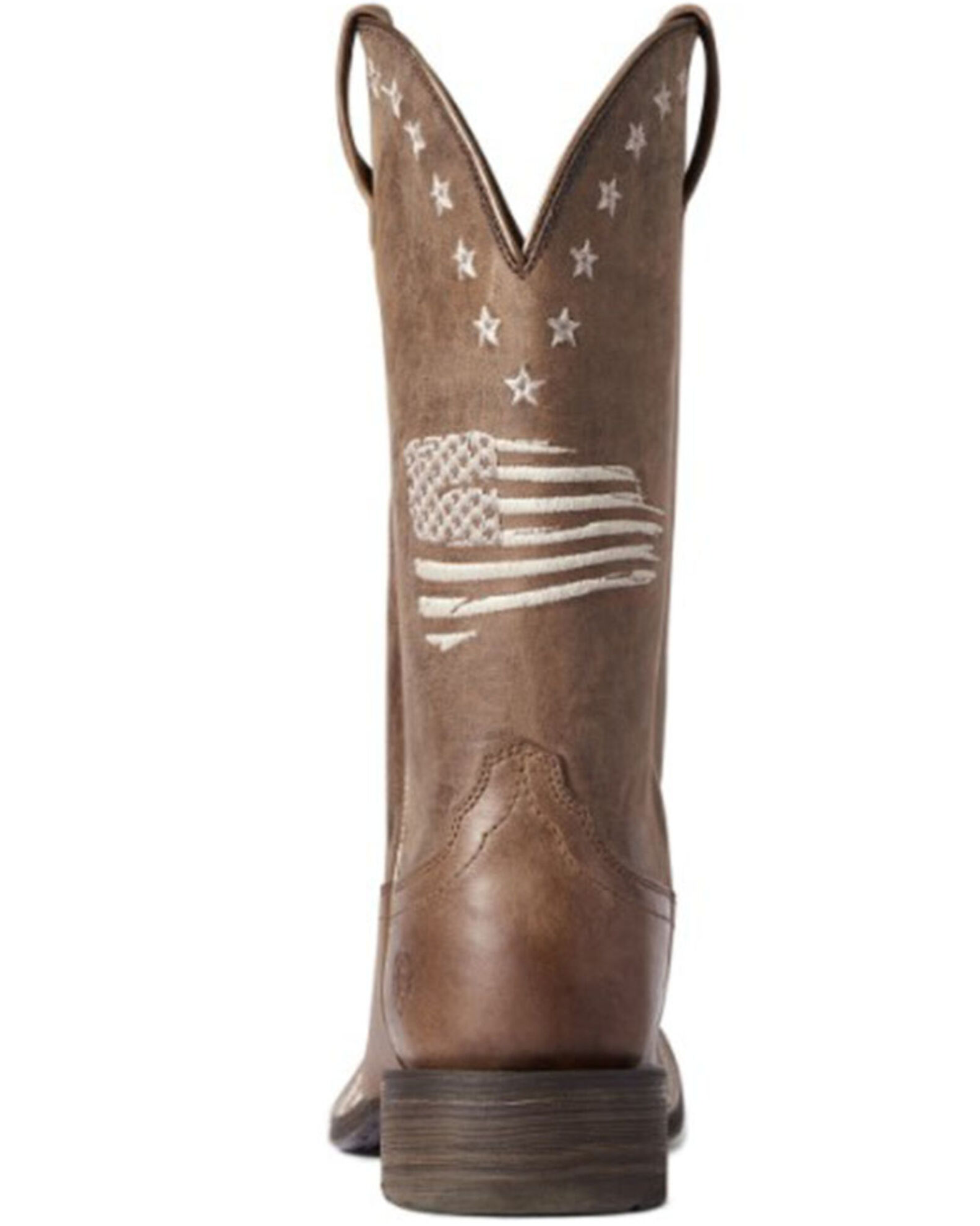 Ariat Womens Circuit Patriot Western Boots Broad Square Toe Brown