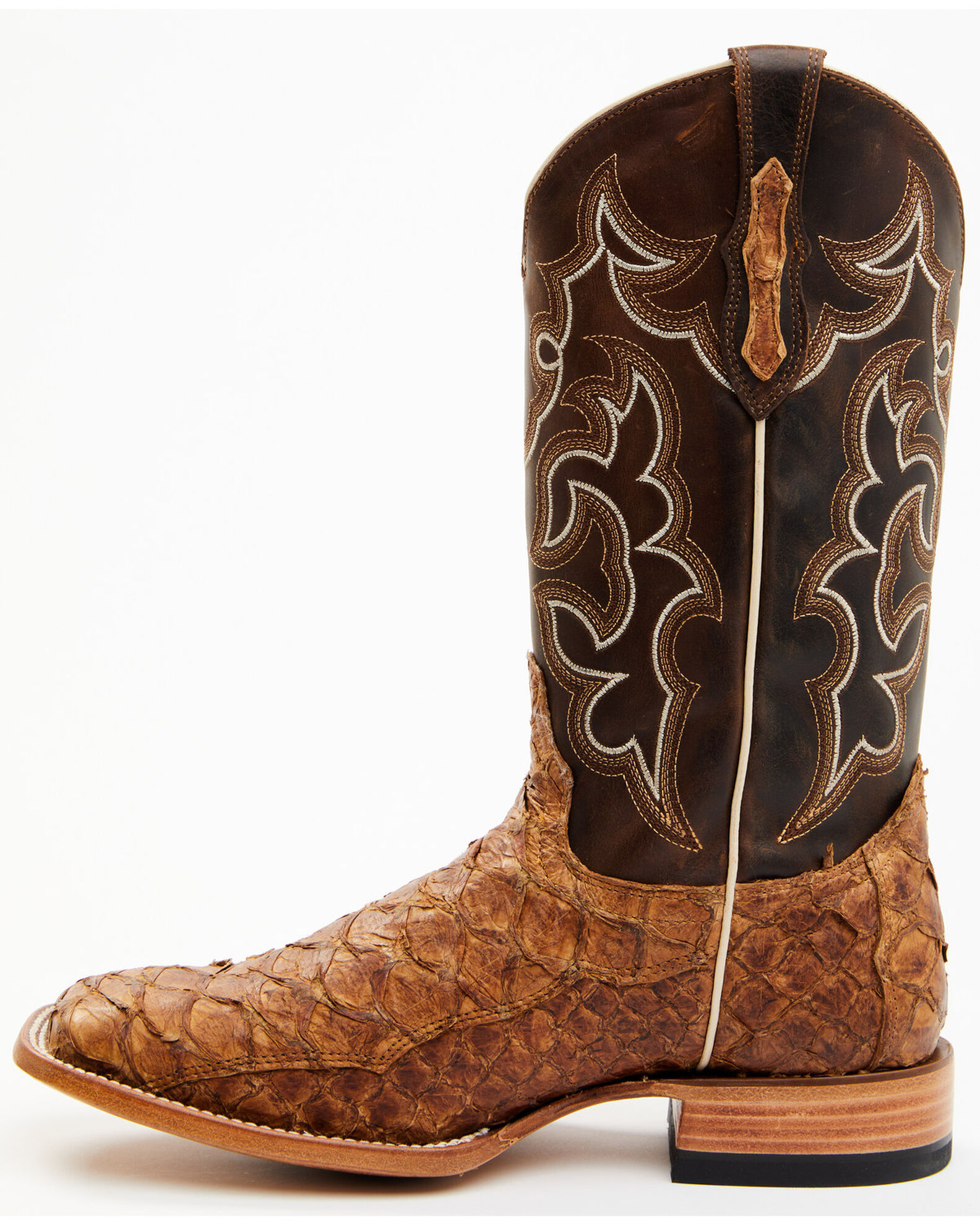 Cody James Men's Exotic Pirarucu Skin Western Boots - Broad Square Toe ...