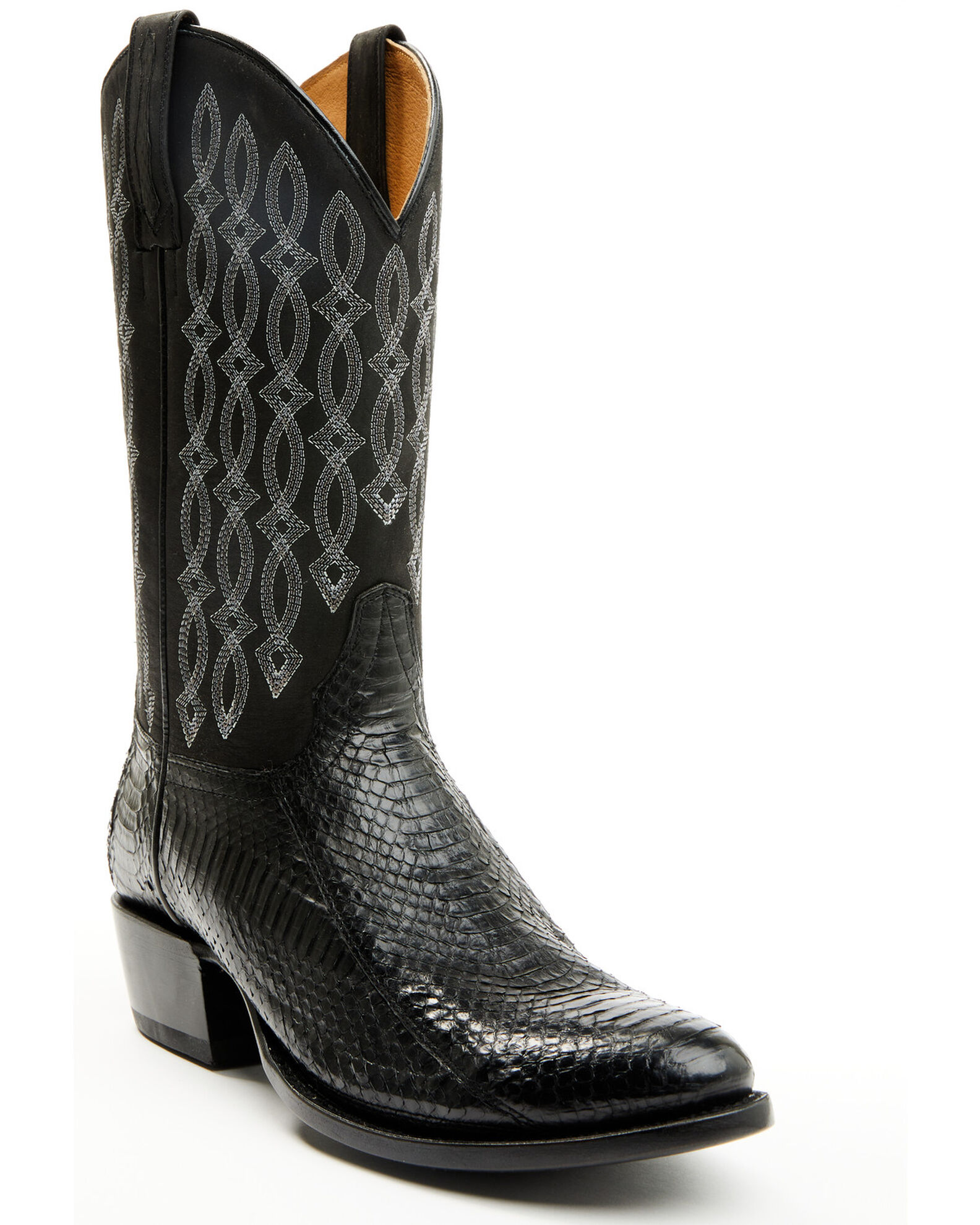 Cody James Men's Exotic Snake Western Boots - Round Toe, Black