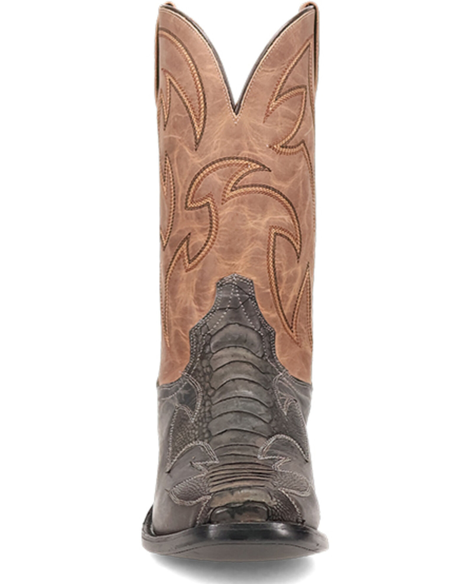 Dan Post Men's Exotic Ostrich Western Boots - Square Toe, Grey