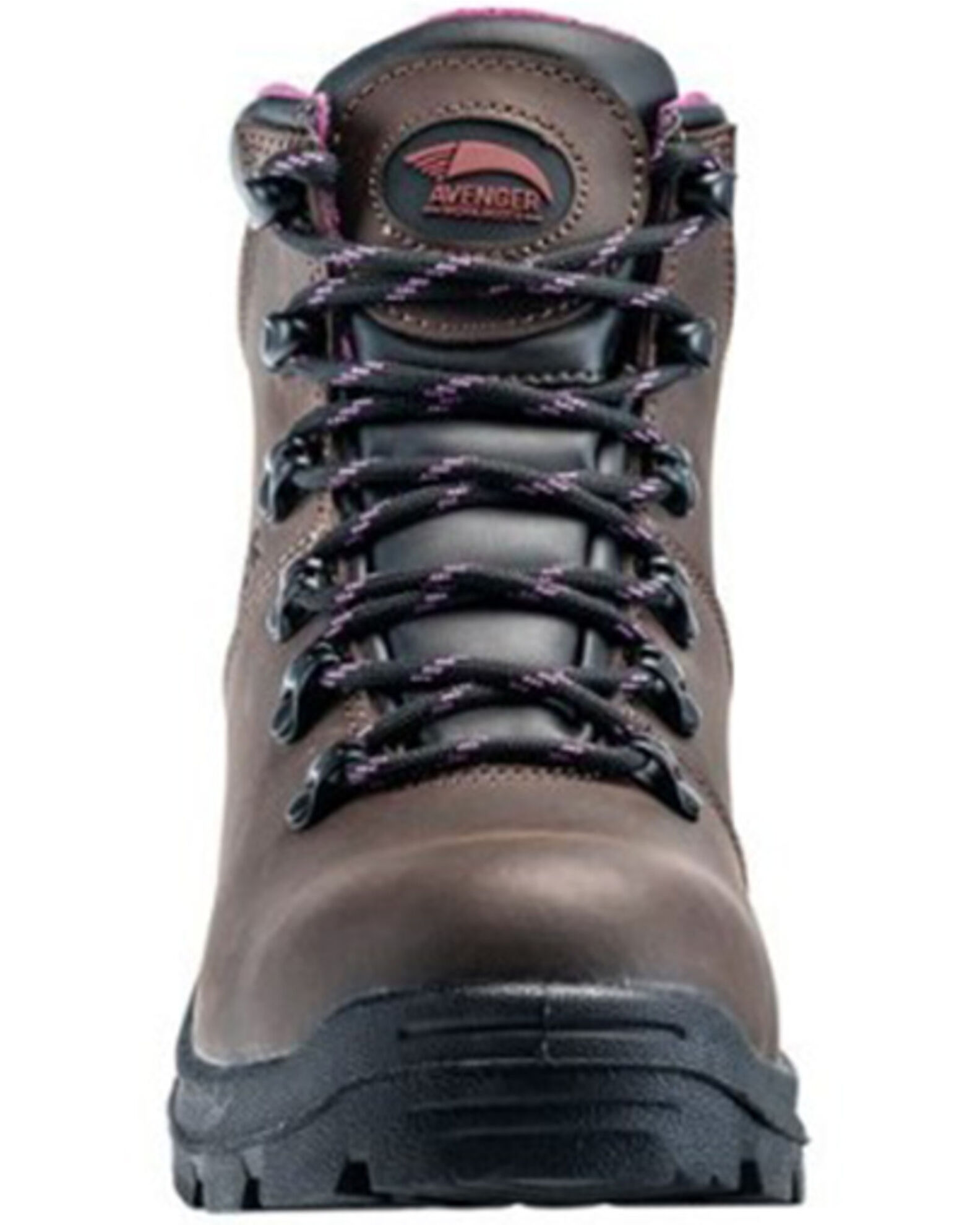 Avenger Women's Builder Mid 6" Lace-Up Waterproof Hiking Work Boot - Steel Toe, Brown