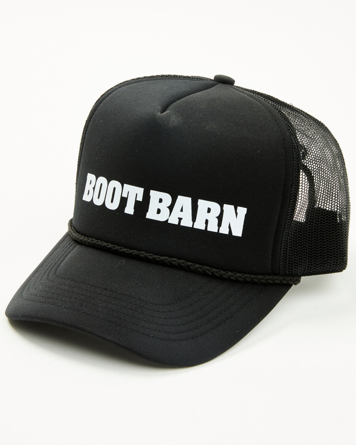 Boot Barn Men's Logo Trucker Cap, Black, hi-res