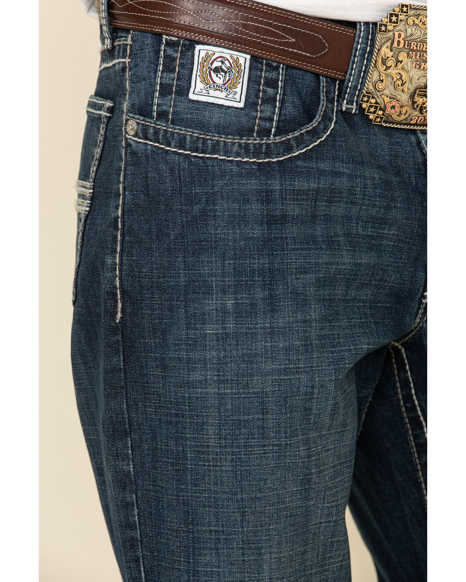 Cinch Men's White Label Performance Dark Relaxed Straight Stretch Denim ...