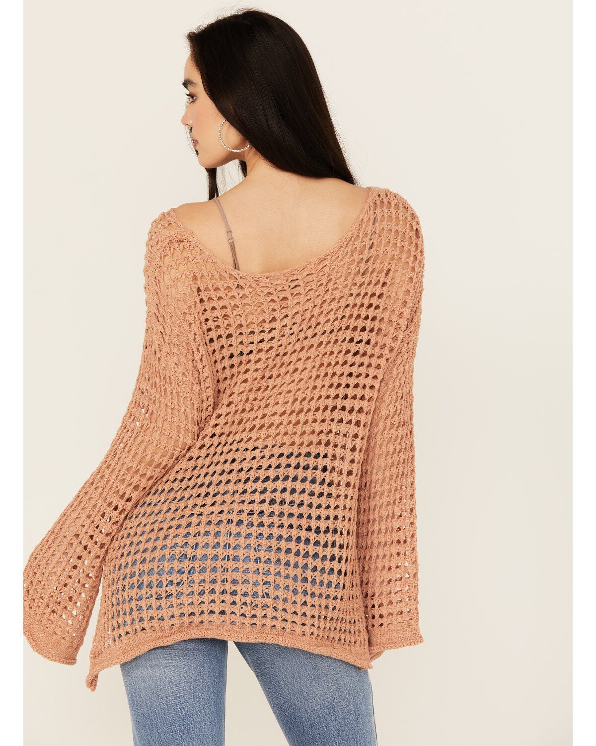 Product Name: People of Leisure Women's Open Crochet Long Sleeve Sweater