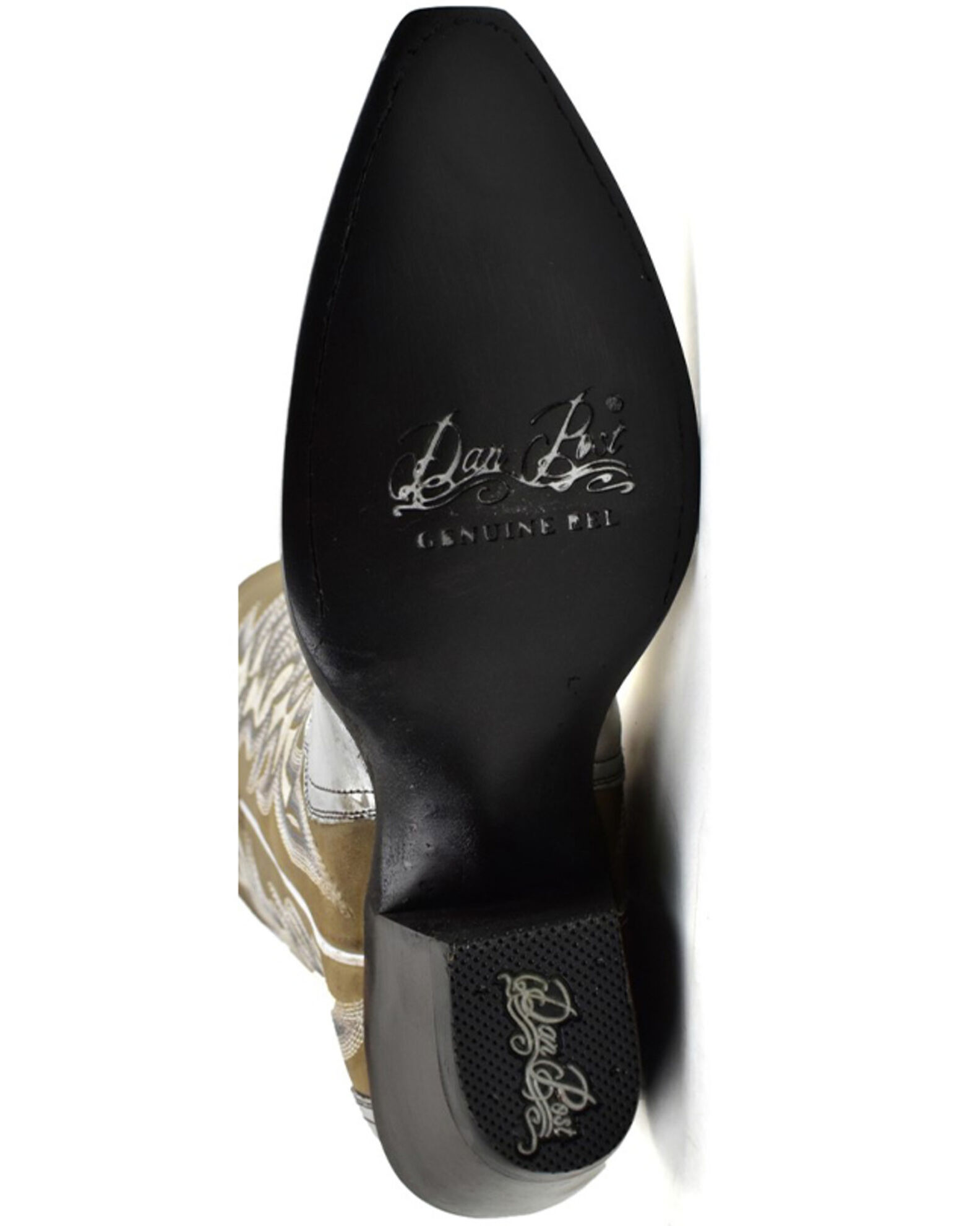 Dan Post Womens Eel Exotic Western Boot Snip Toe Silver