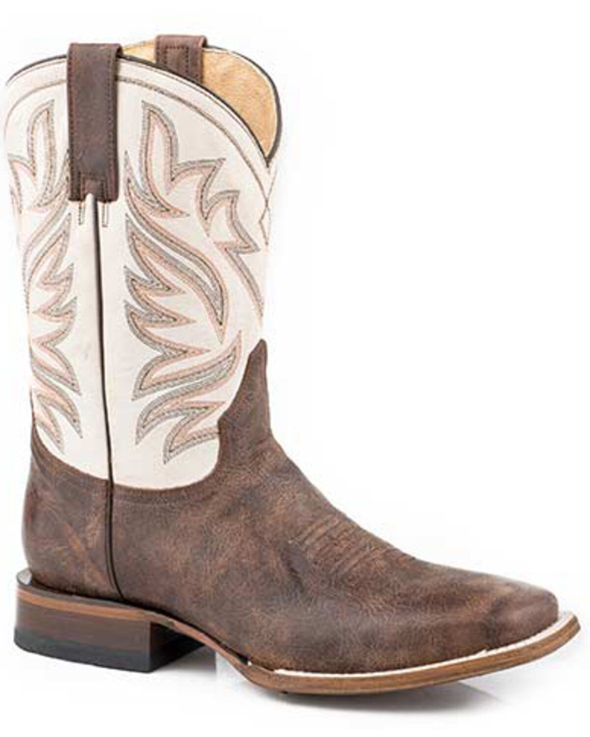 Roper Men's Brown Parker Western Boots - Broad Square Toe,