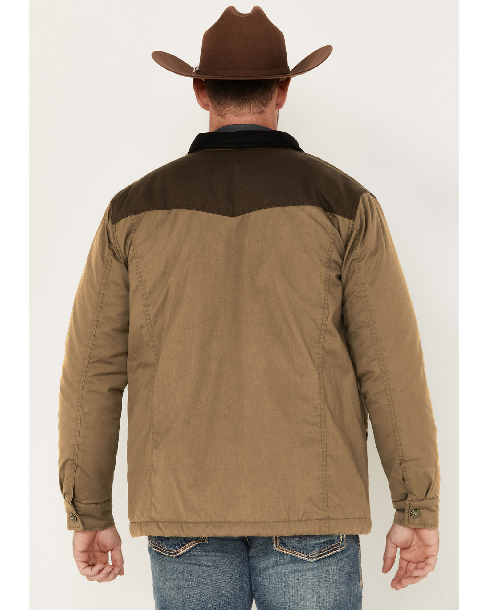 Blue Ranchwear Men's Waxed Canvas Jacket, Brown