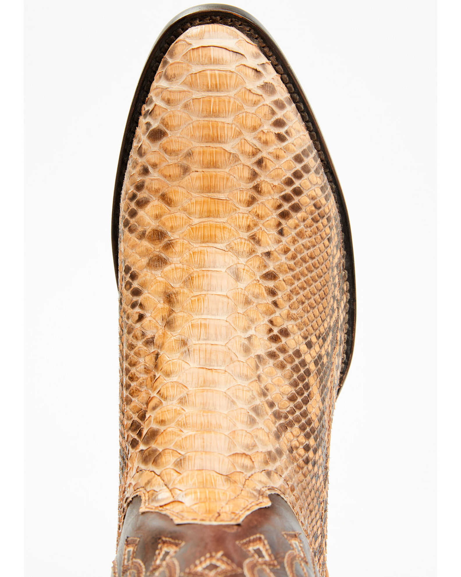 Cody James Mens Exotic Python Western Boots Round Toe Camel