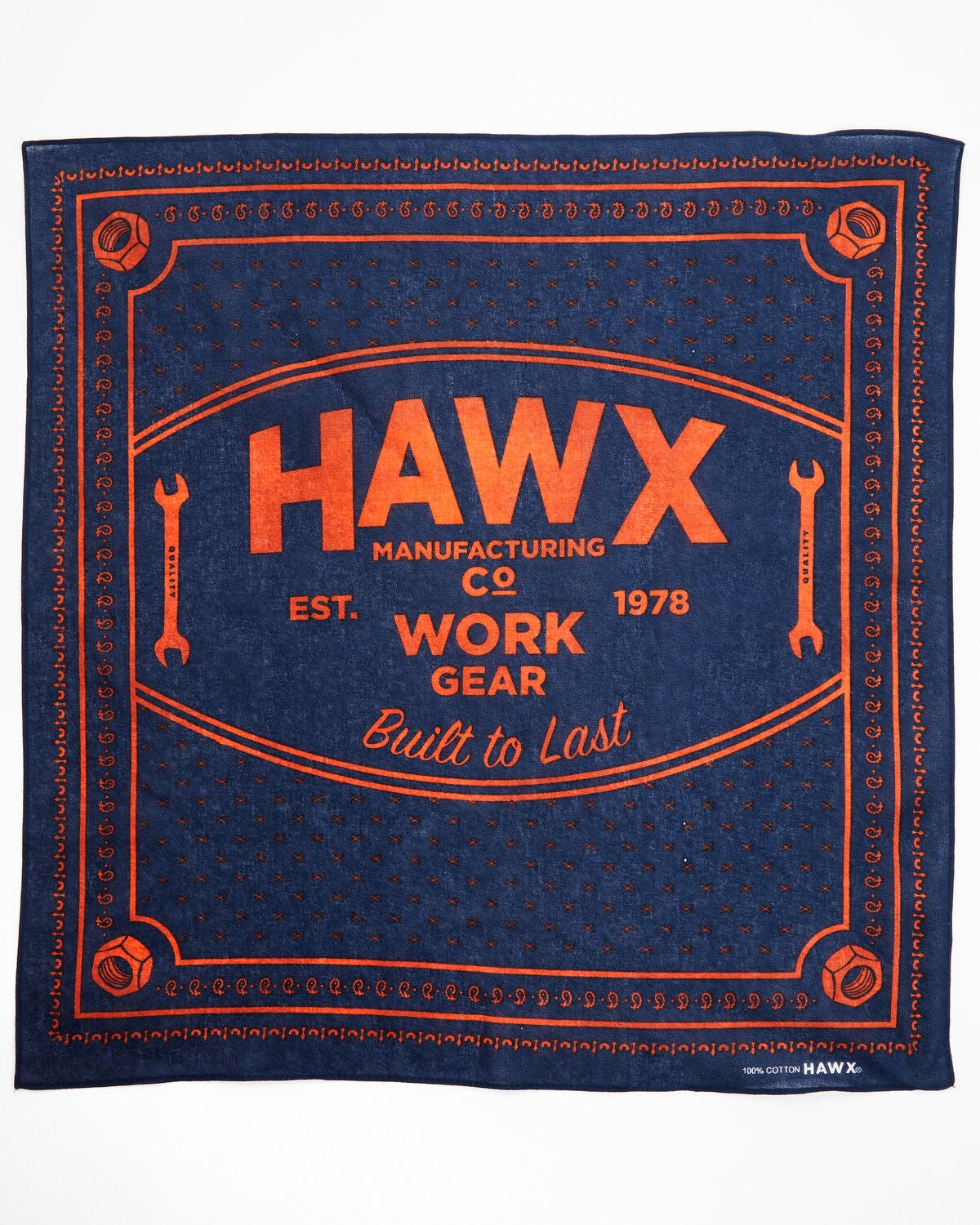 Hawx Men's Blue & Orange Bandana, Multi