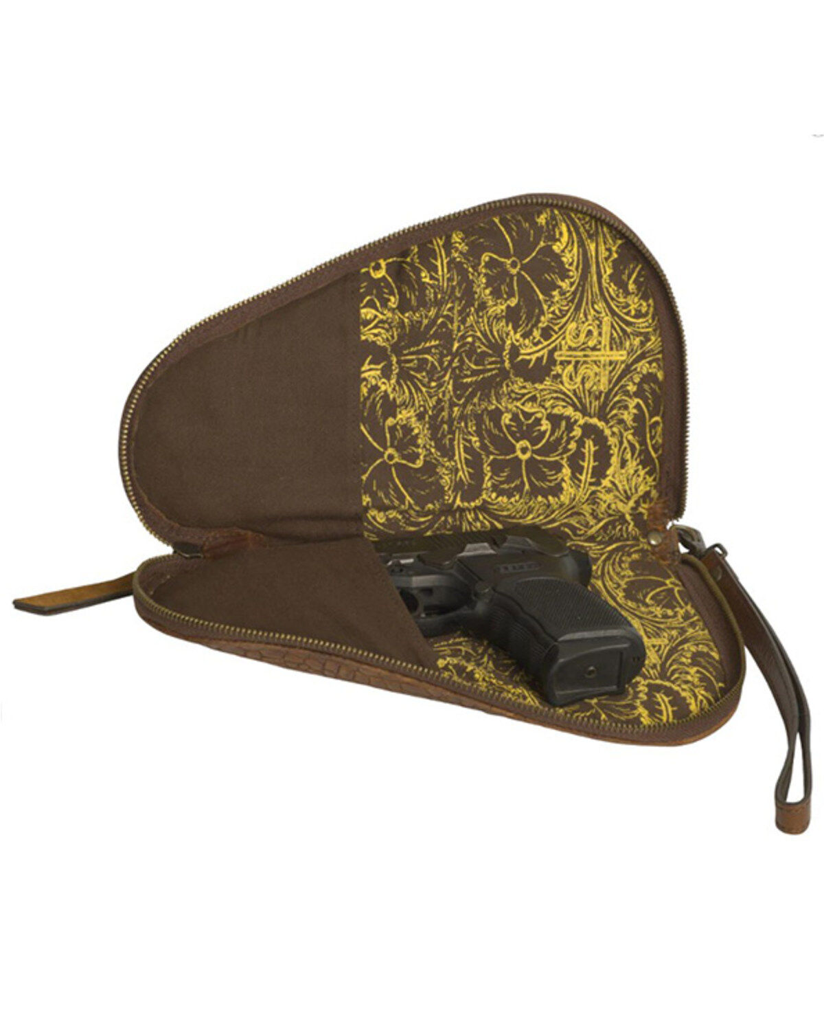 STS Ranchwear by Carroll Men's Croc Medium Pistol Case , Chestnut