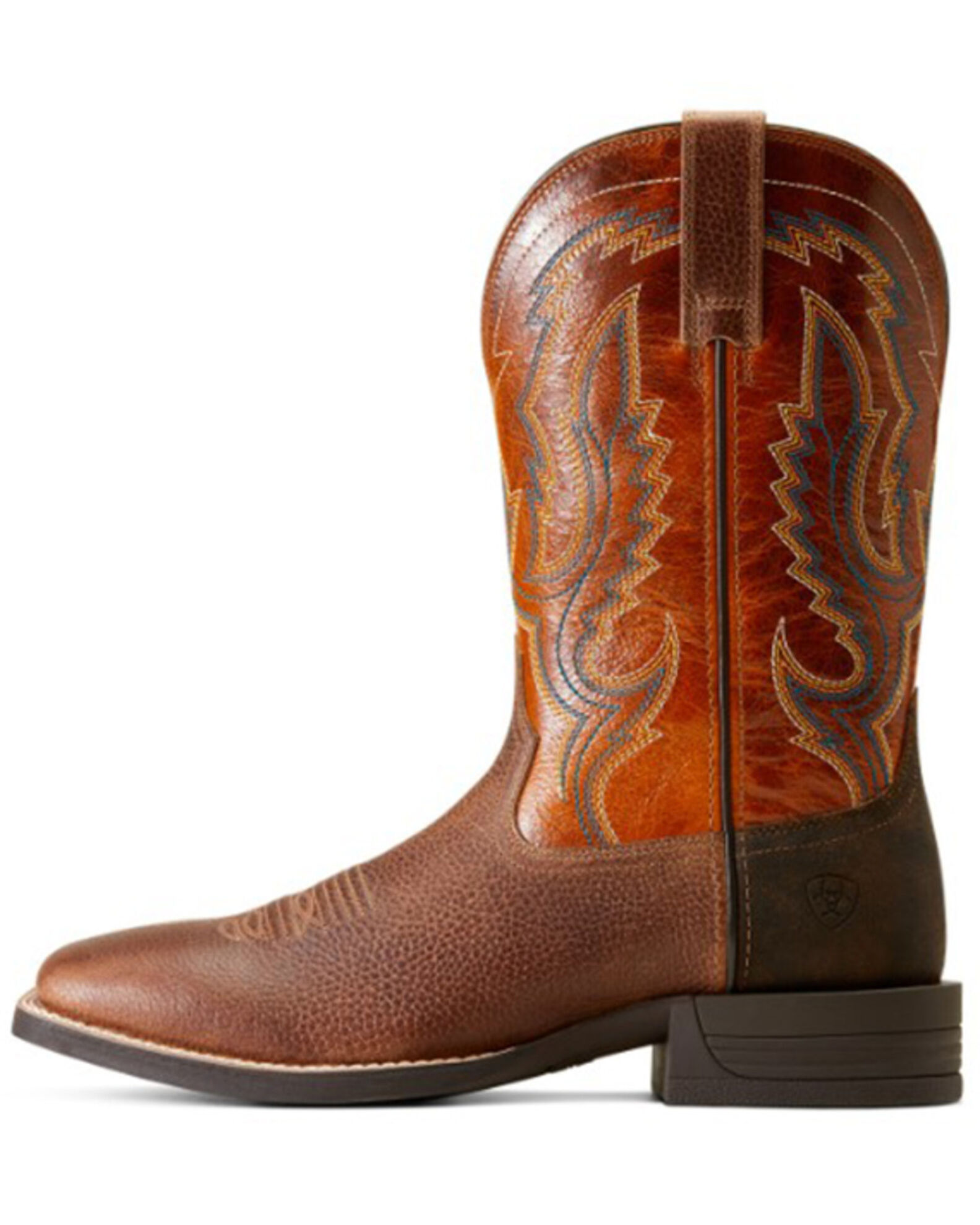Ariat Mens Steadfast Performance Western Boots Broad Square Toe Brown
