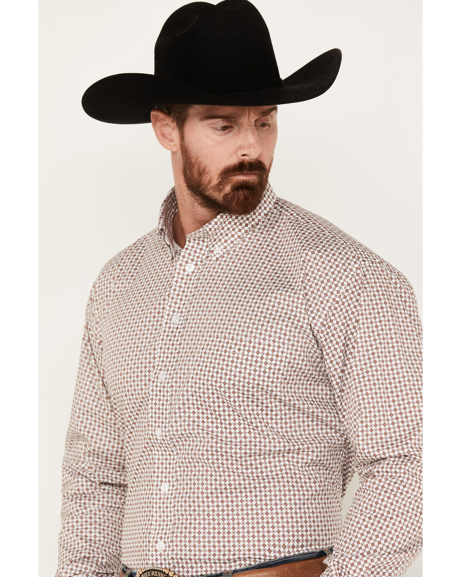 Resistol Mens Trevor Geo Long Sleeve Button Down Shirt Boot Barn