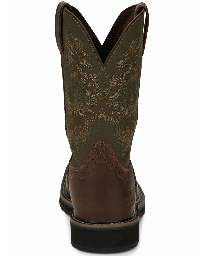 Justin Mens Driller Western Work Boots Soft Toe Boot Barn