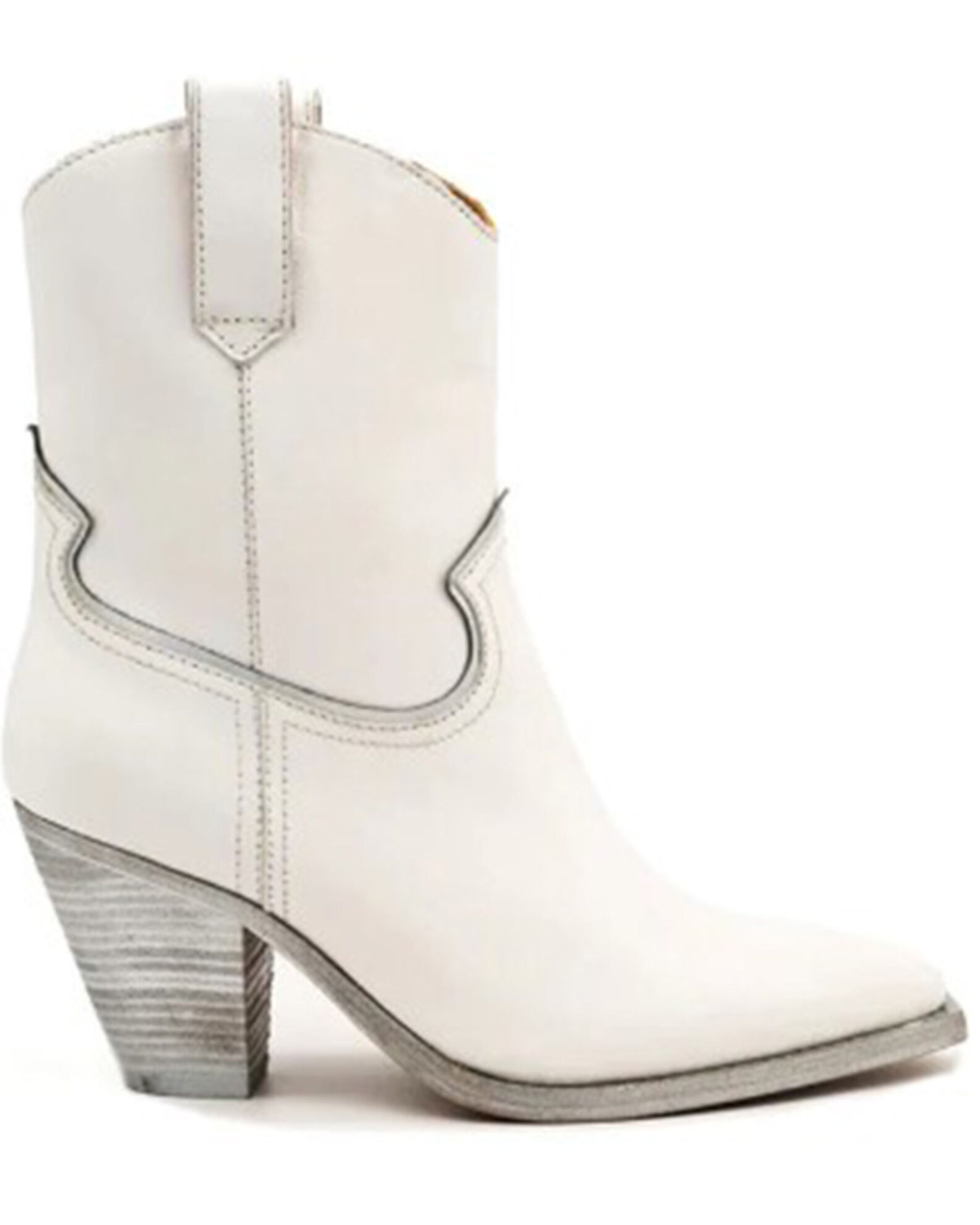 Golo Womens Silverado Western Booties Snip Toe White