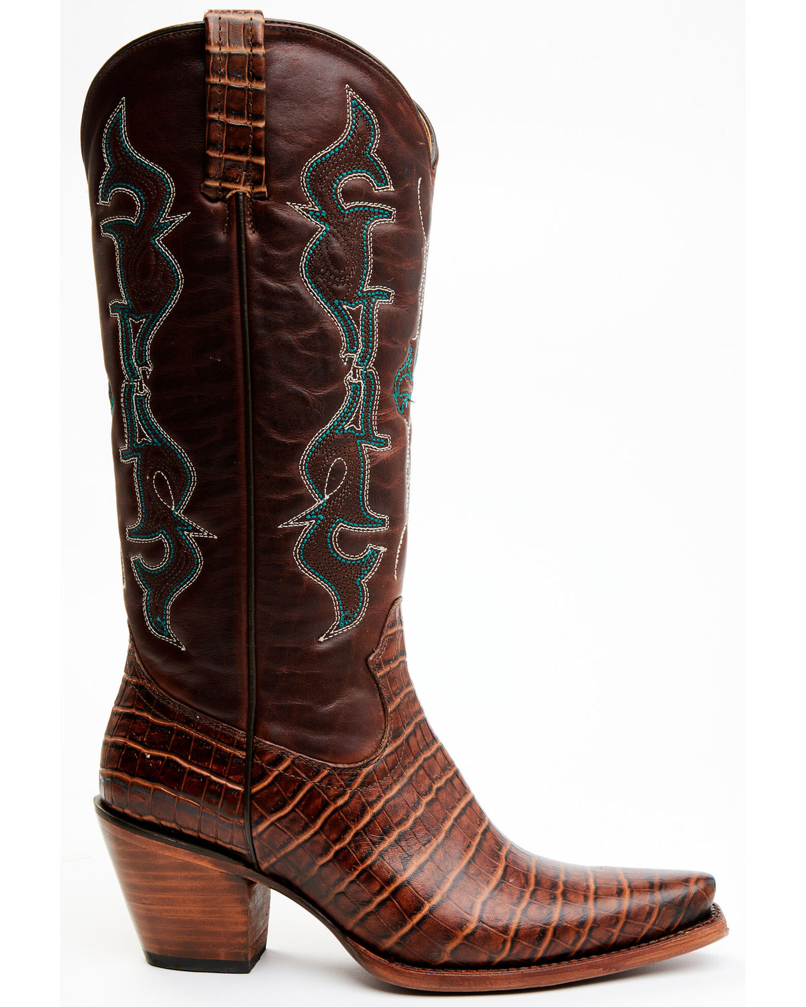 Idyllwind Womens Frisk Me Printed Leather Western Boots Snip Toe Brown