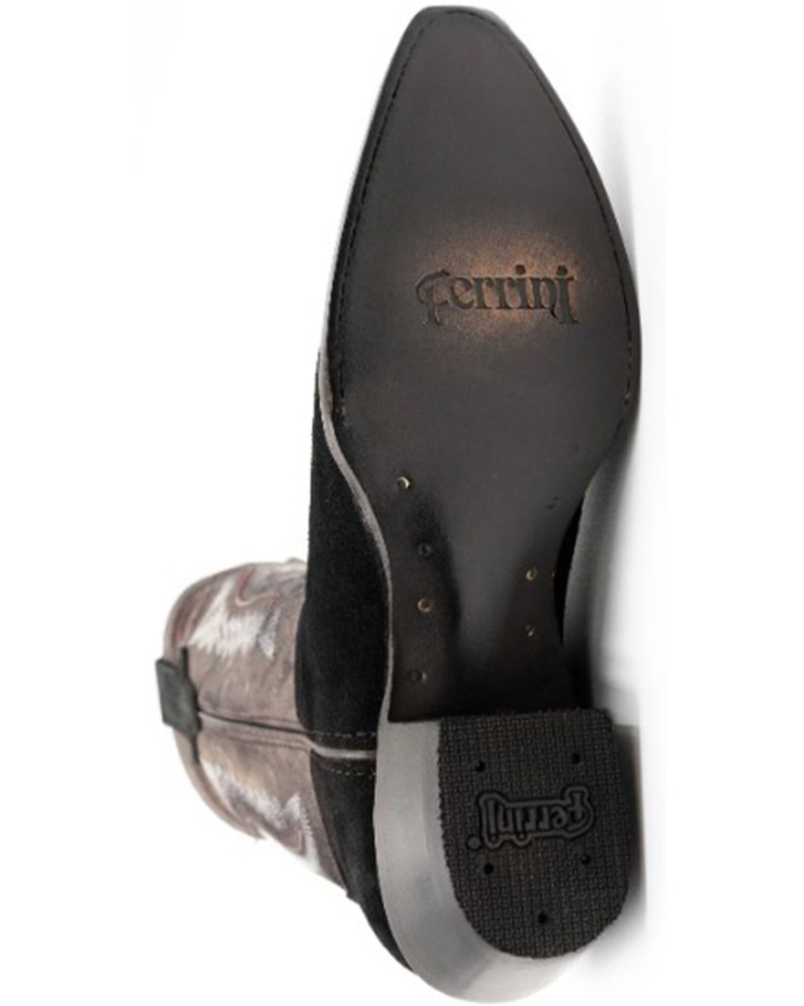 Ferrini Womens Roughrider Western Boots Snip Toe Black