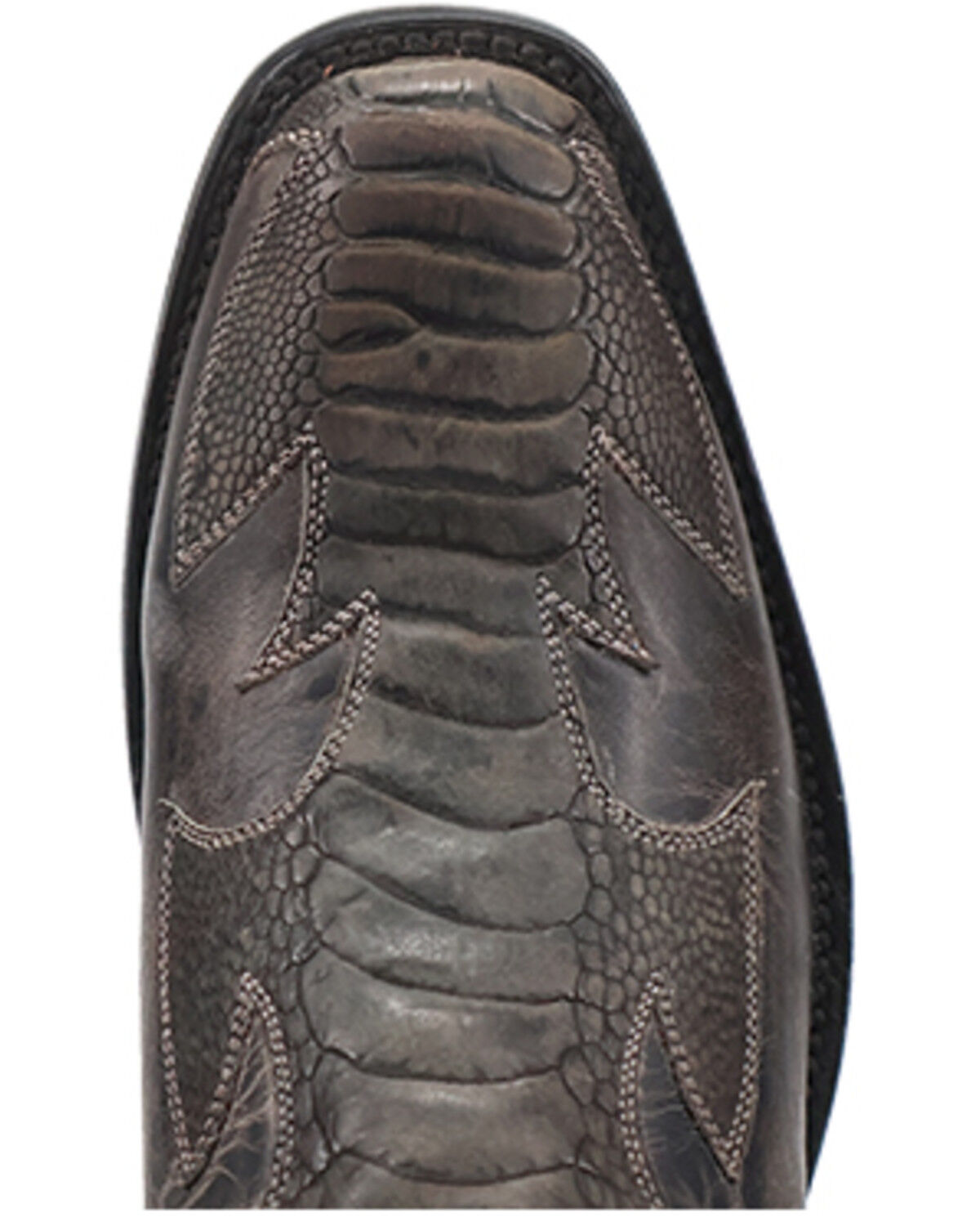 Dan Post Men's Exotic Ostrich Western Boots - Square Toe, Grey