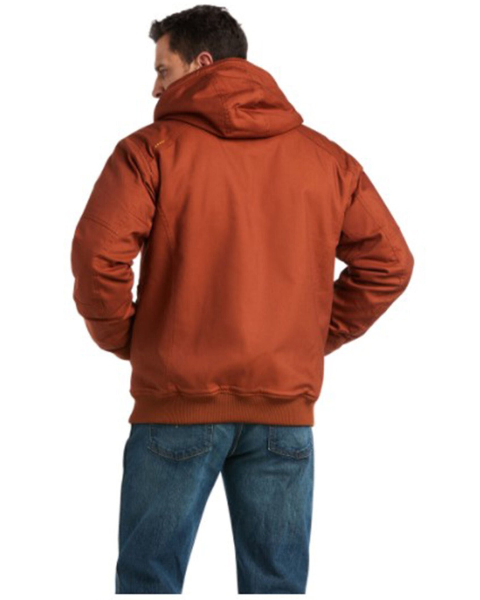 Ariat Men's Copper Rebar Duracanvas Hooded Zip-Front Work Jacket, Brown