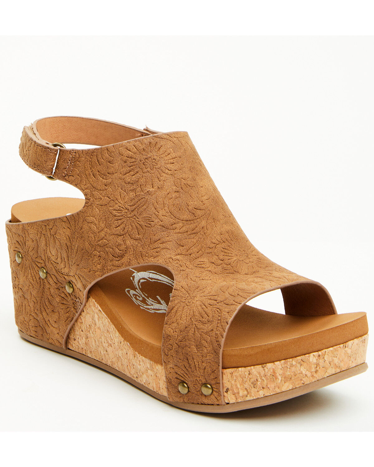 Image #1 - Very G Women's Wally Tooled Sandals, Tan, hi-res