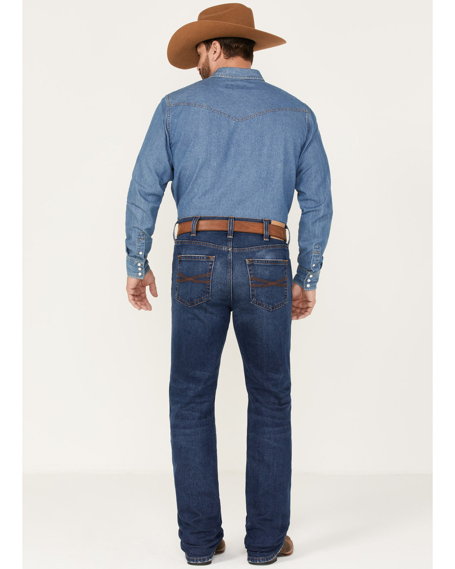 Blue Ranchwear Men's Montana Medium Wash Stackable Straight Stretch ...