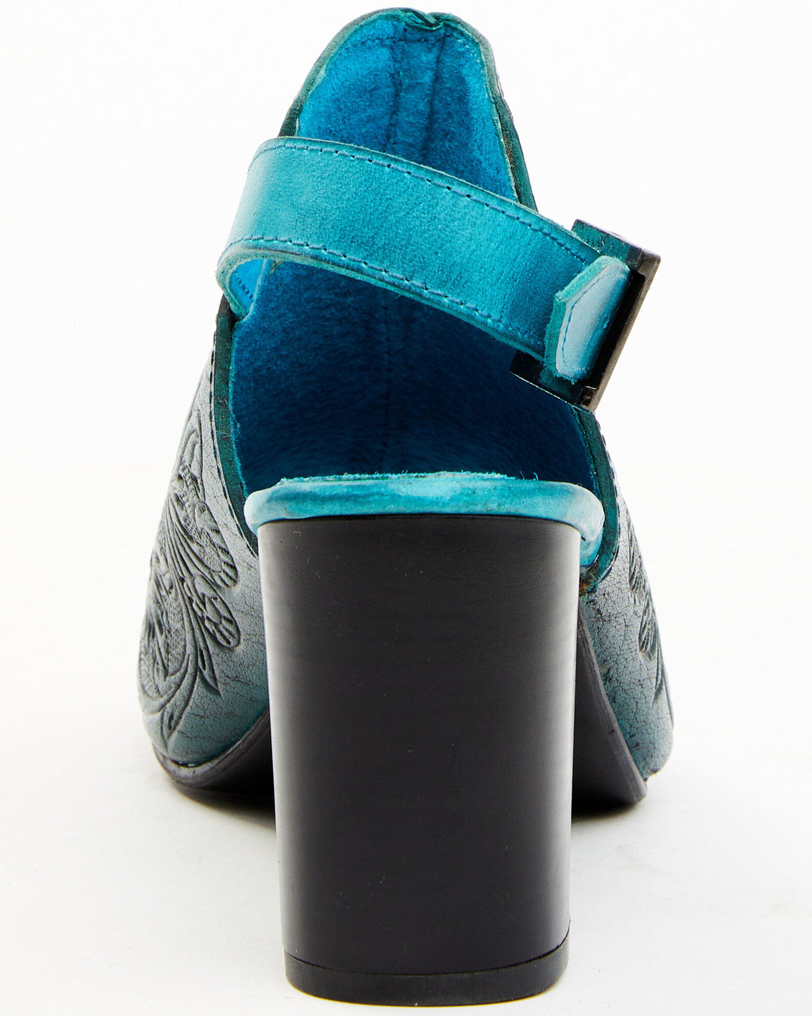 Roper Women's Burnished Tooled Sandals, Blue