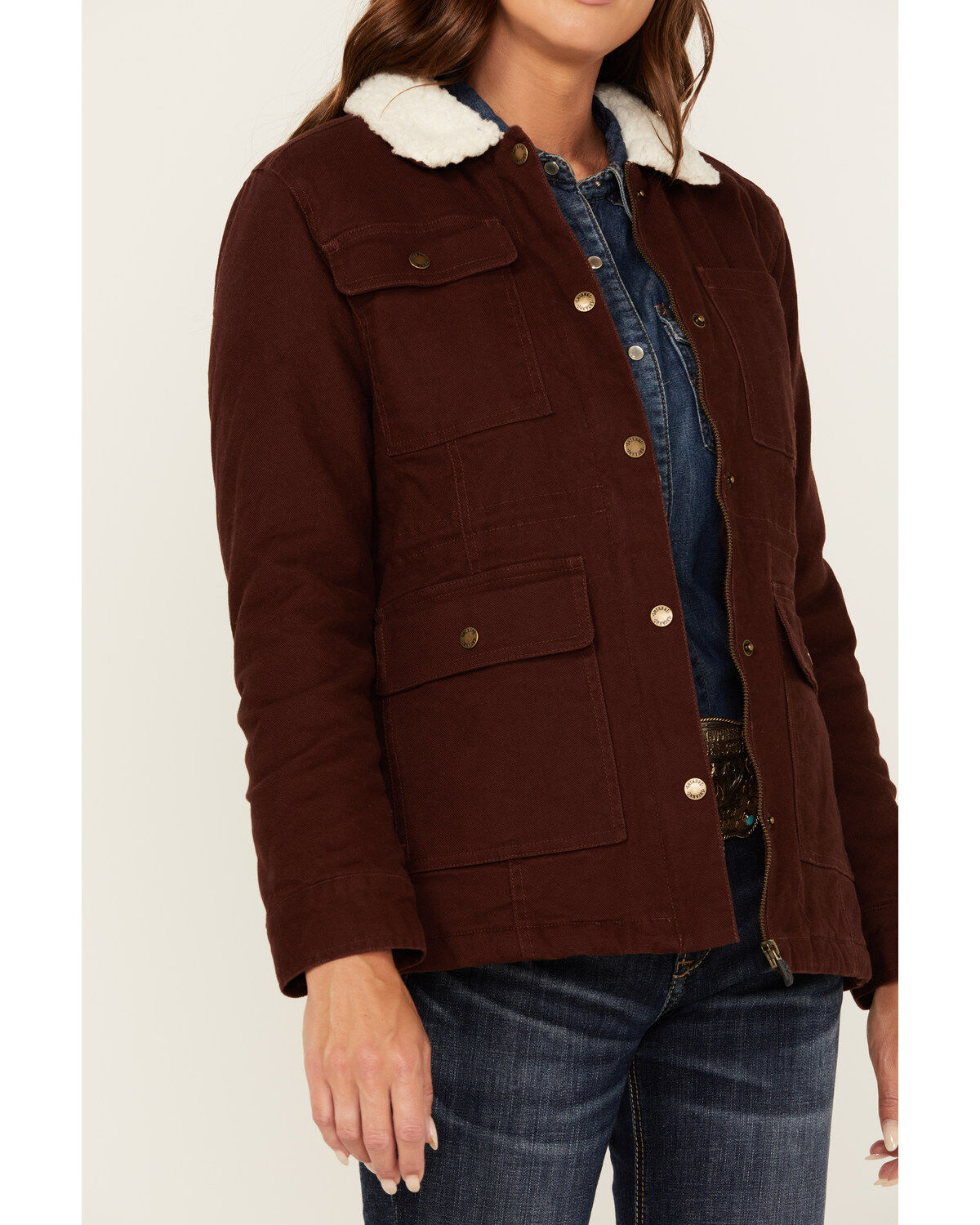 Shyanne Women's Canvas Barn Jacket, Mahogany