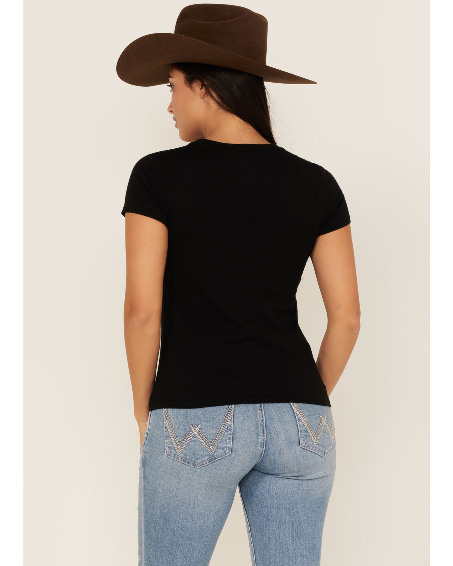 RANK 45® Women's Southwestern Serape Logo Graphic Tee, Black