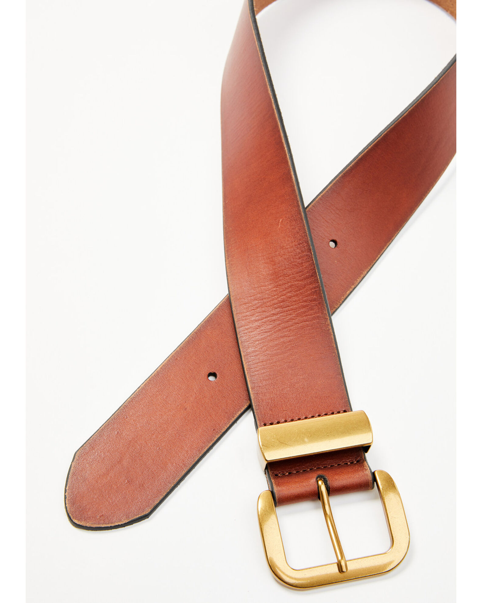 Cleo + Wolf Women's Burnished Edge Belt, Dark Brown