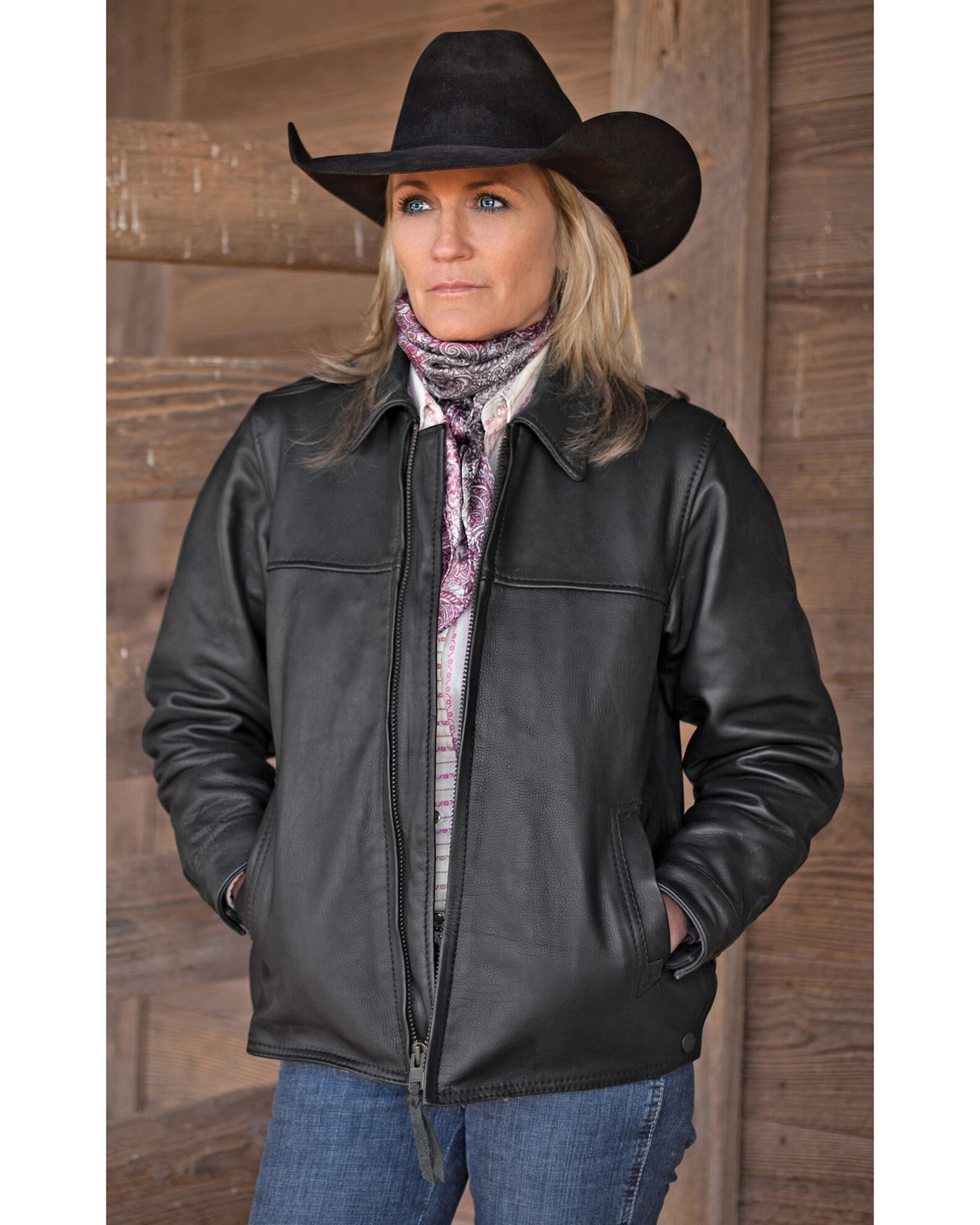 STS Ranchwear Women's Rifleman Leather Jacket,