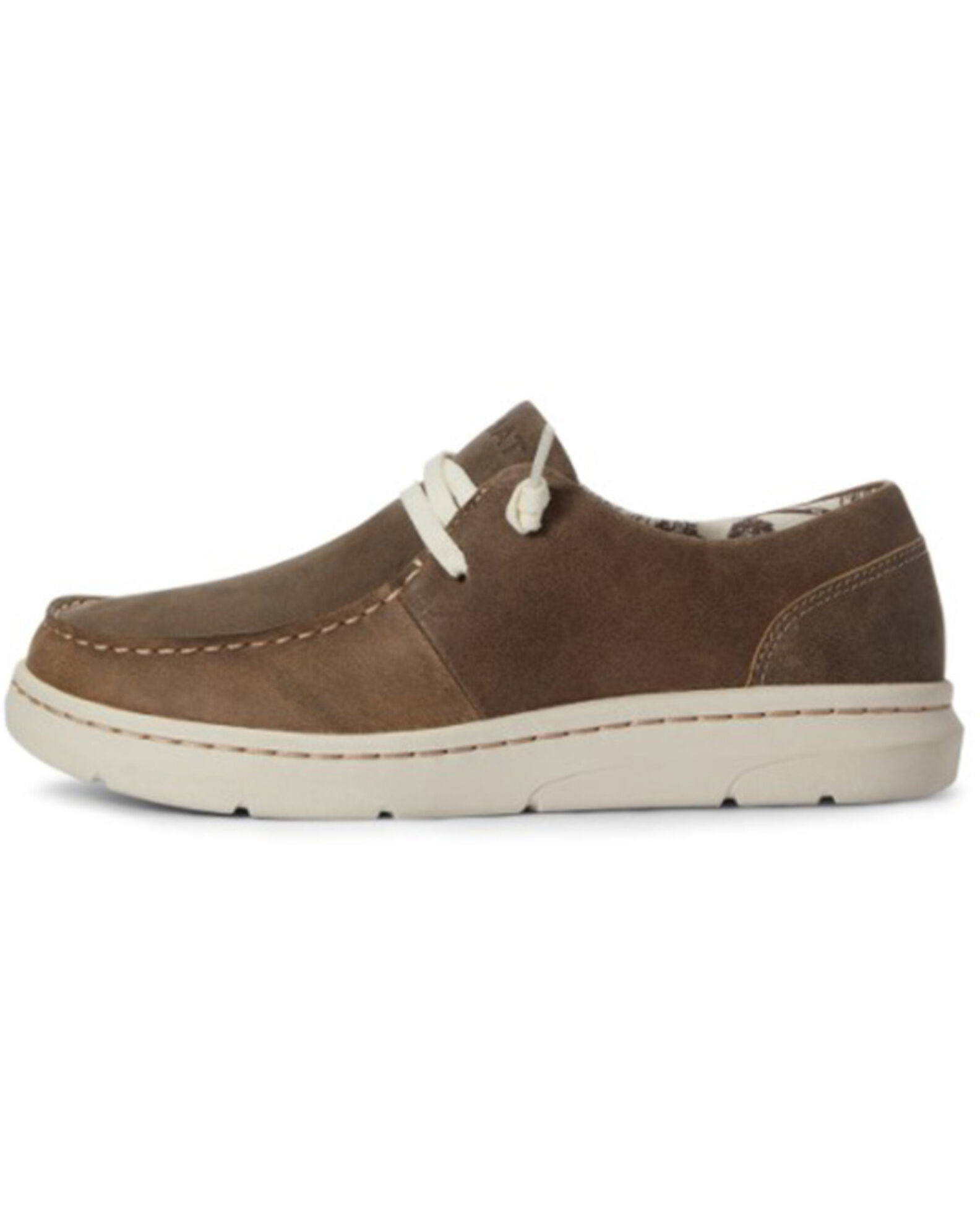 Ariat Womens Brown Bomber Lace Up Casual Hilo Moc Toe Brown