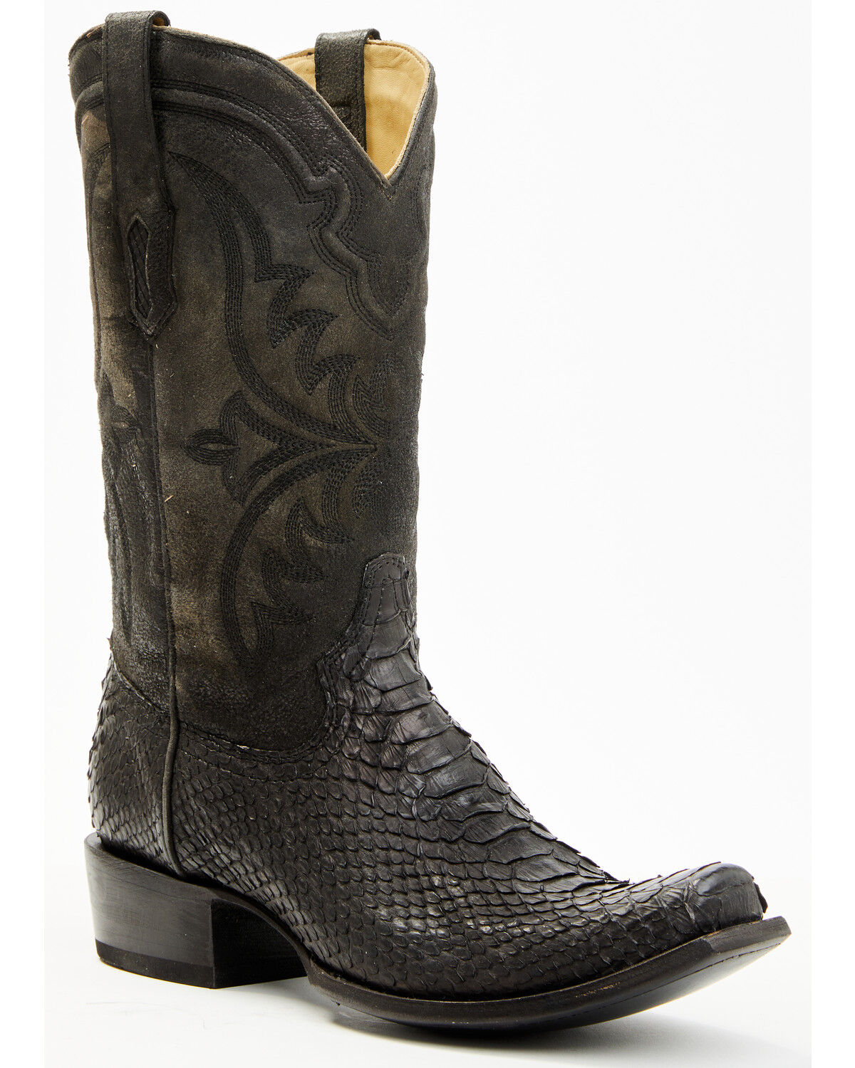 Image #1 - Corral Men's Exotic Python Western Boots - Square Toe, Black ...